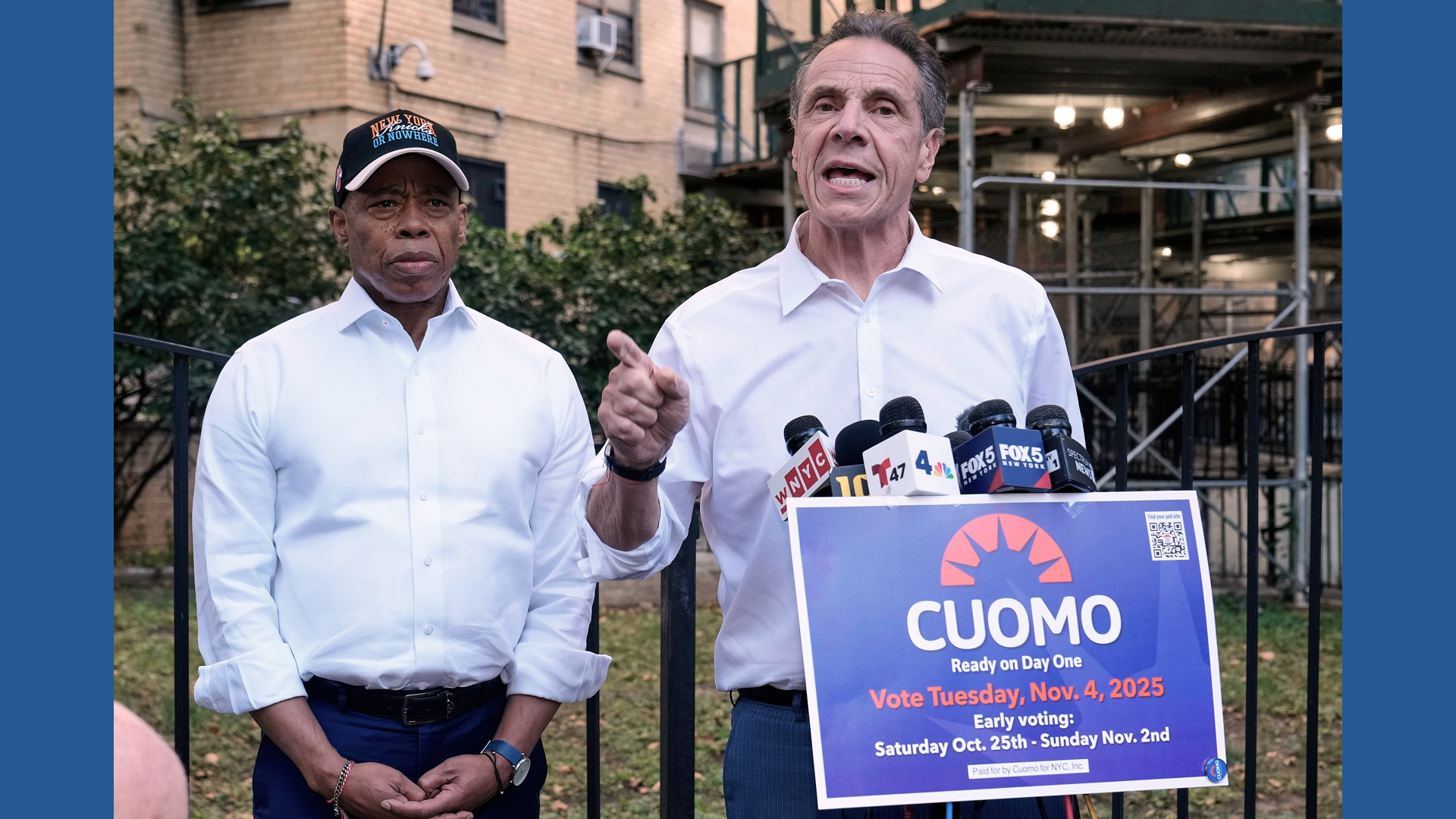Eric Adams endorses once bitter rival Andrew Cuomo in New York City's ...