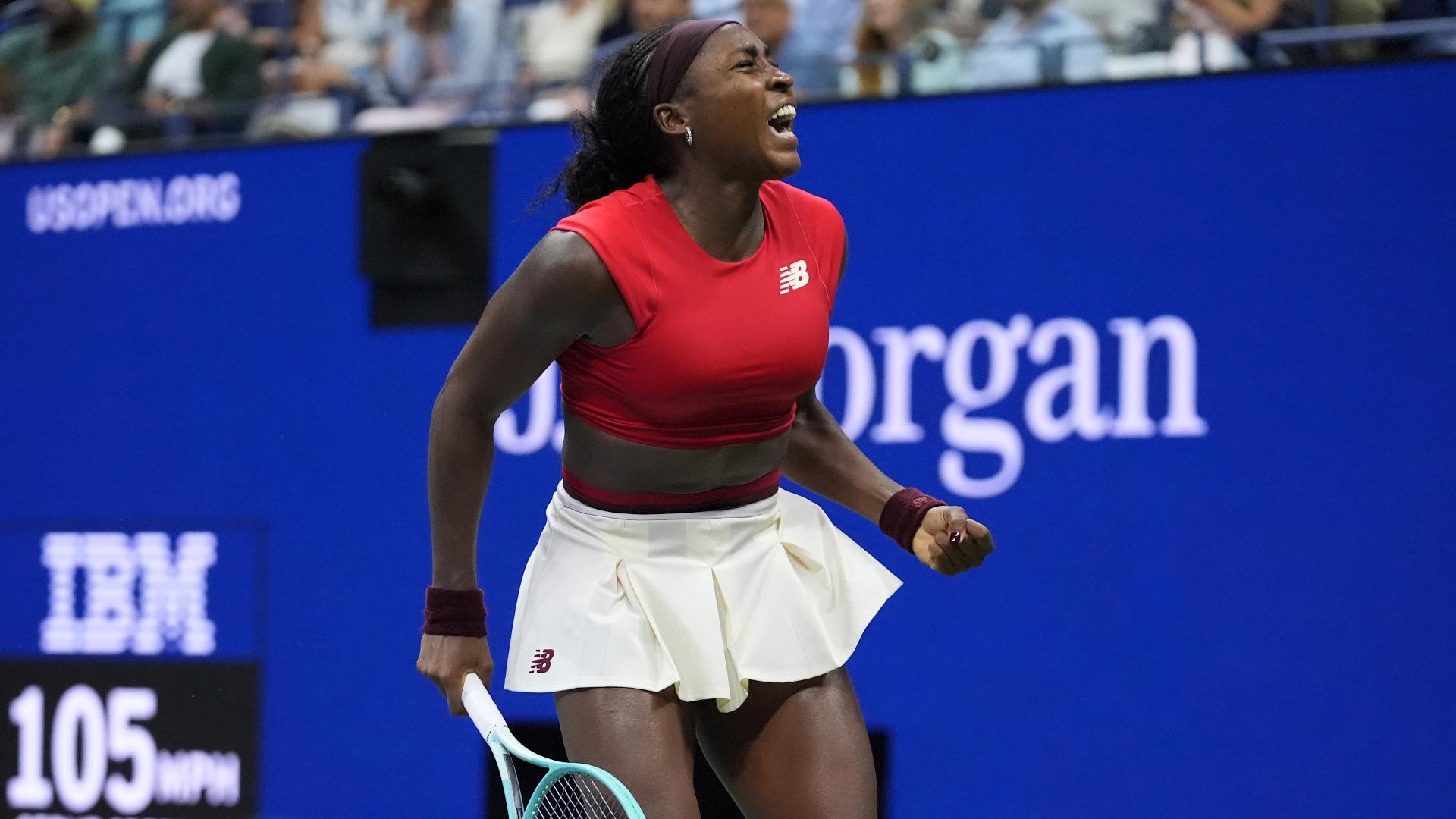 Coco Gauff wins first-round match at US Open after adding new serve ...