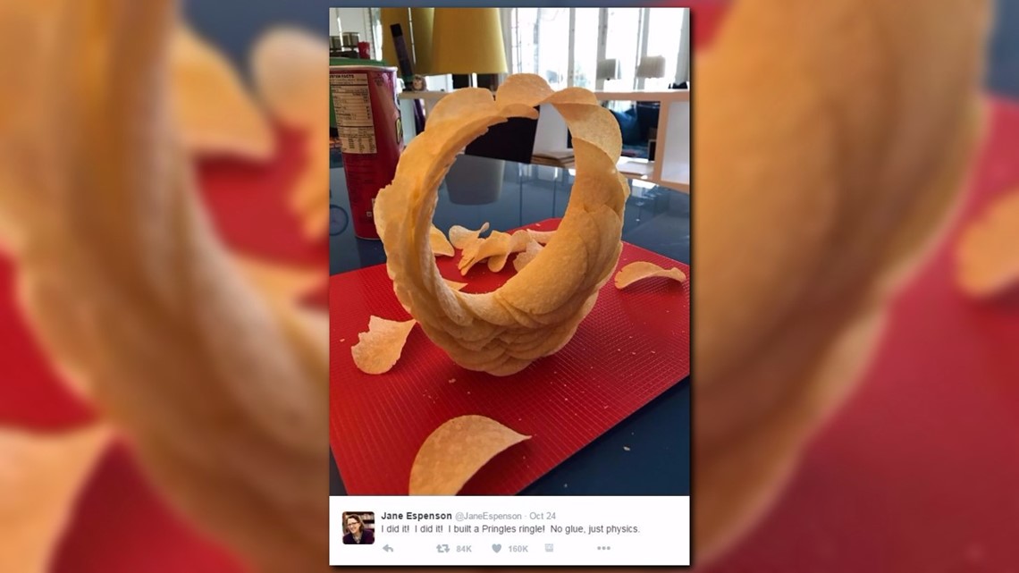 The Pringles 'ringle' cares not for your gravity | wwltv.com