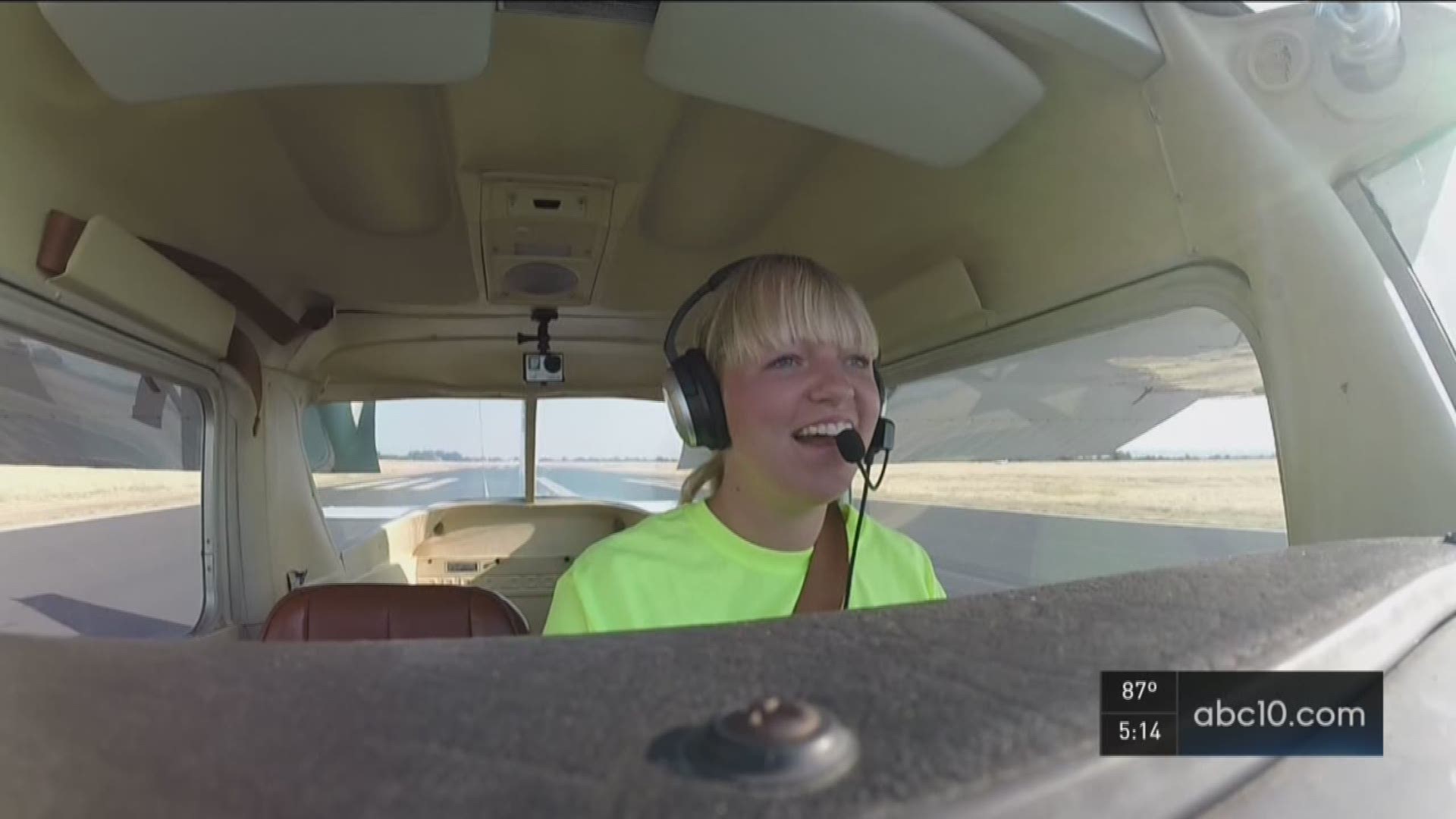 Girl hopes to become dad's co-pilot after first solo flight | wwltv.com