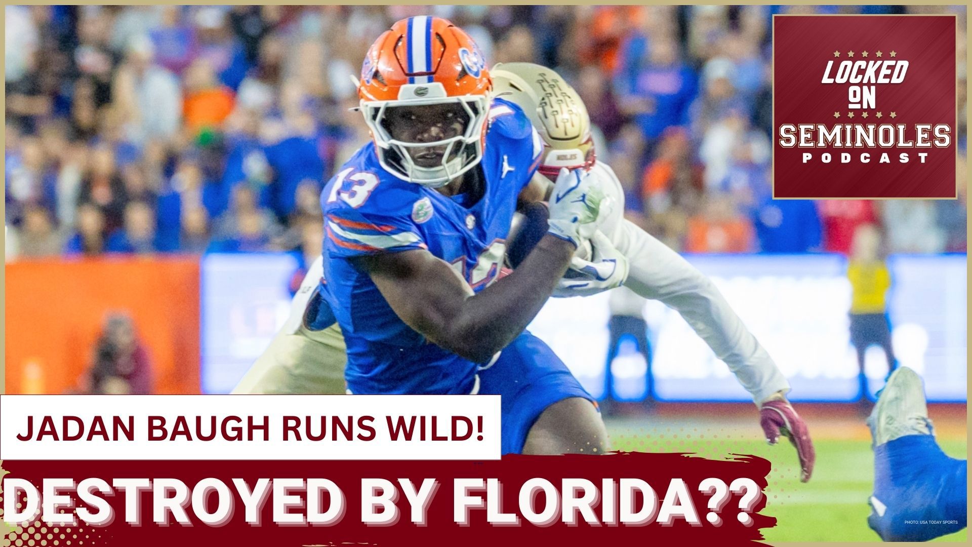RUN OVER: Florida's Jadan Baugh Sets Rushing RECORD, Florida State ...