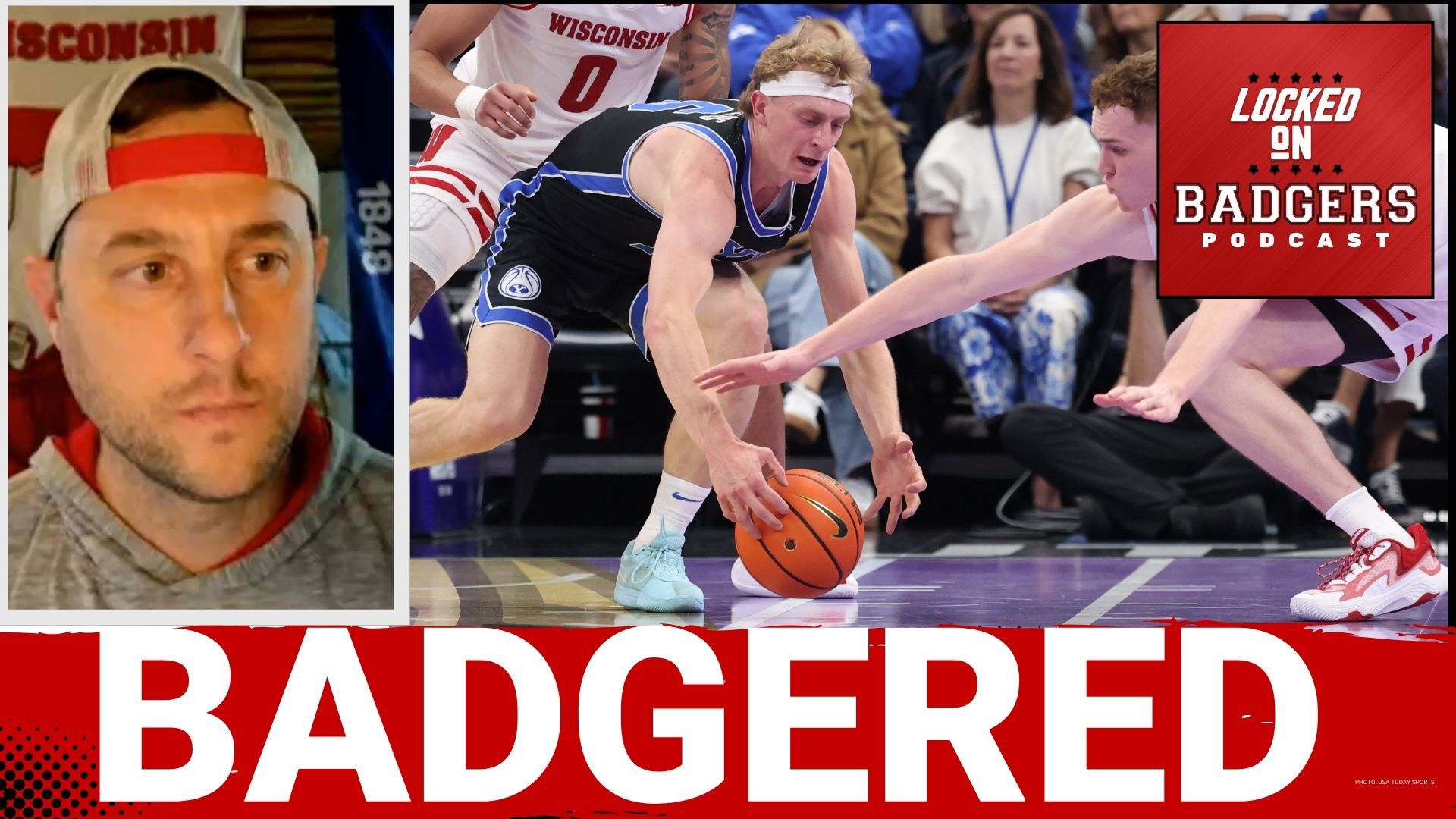 BADGERED | Wisconsin Badgers basketball BULLIED against BYU! Live ...