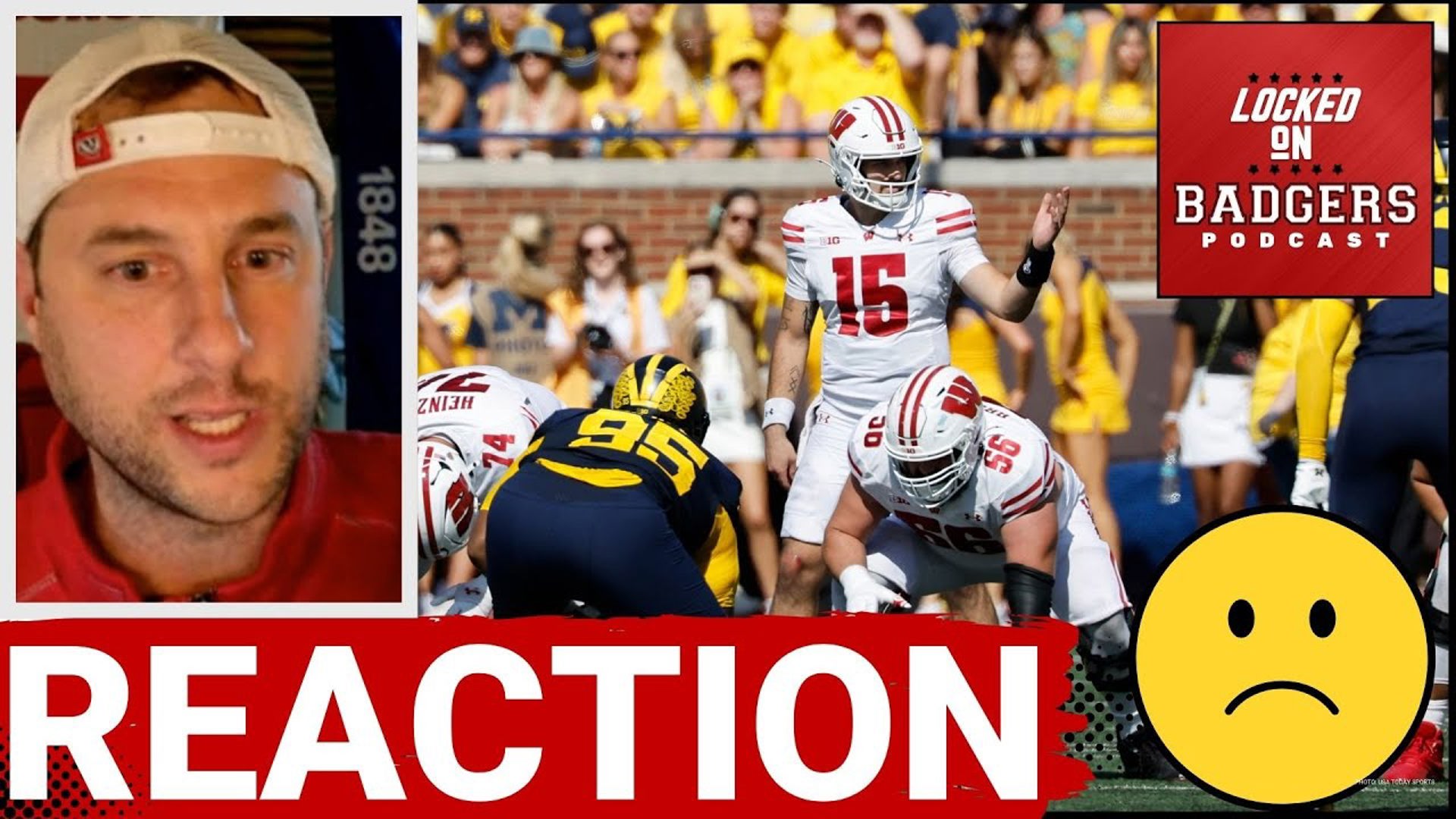 LIVE REACTION | Wisconsin Badgers OFFENSE falters in LOSS to Wolverines ...