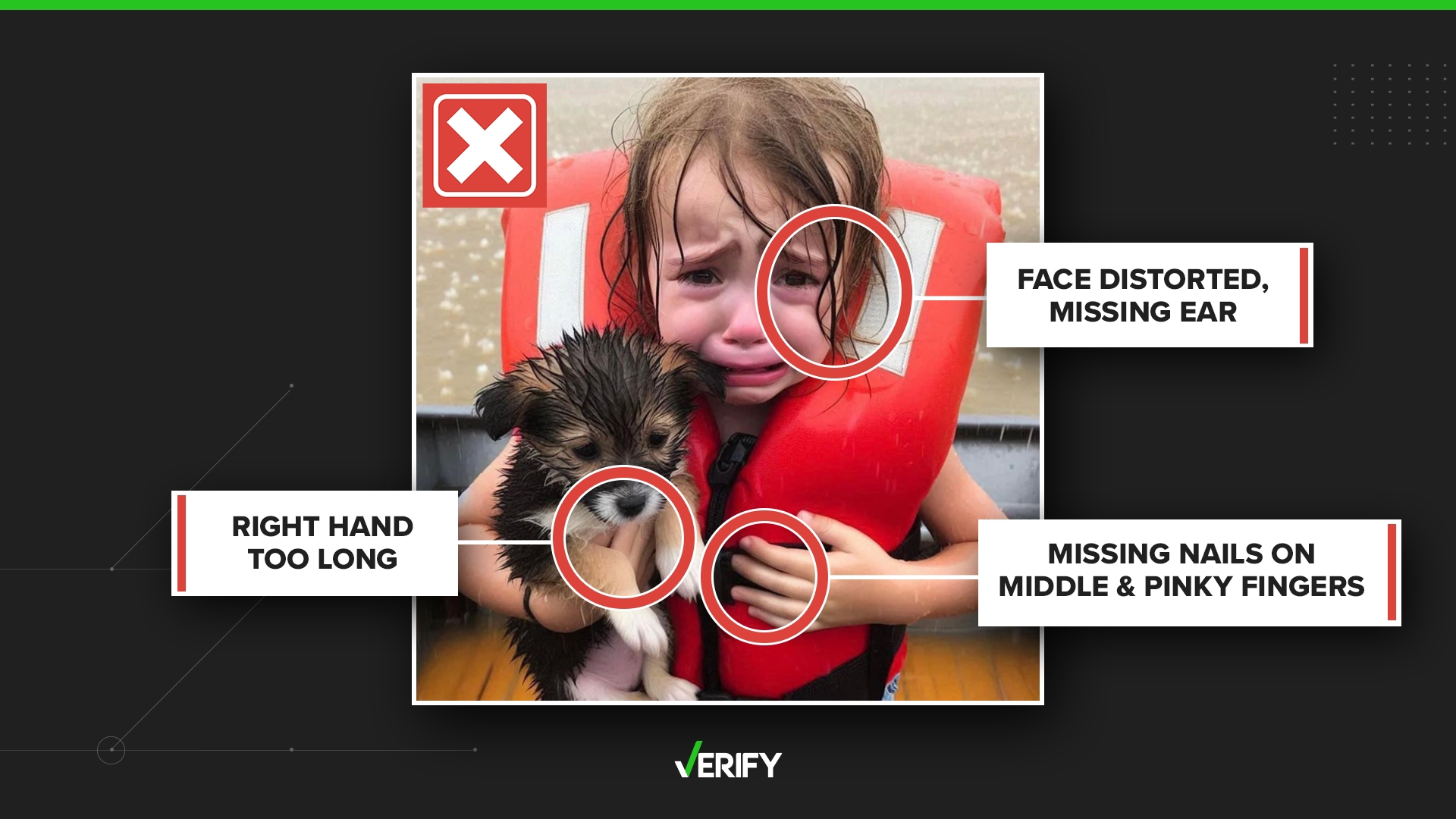 Little girl with puppy Hurricane Helene images are AI | wwltv.com