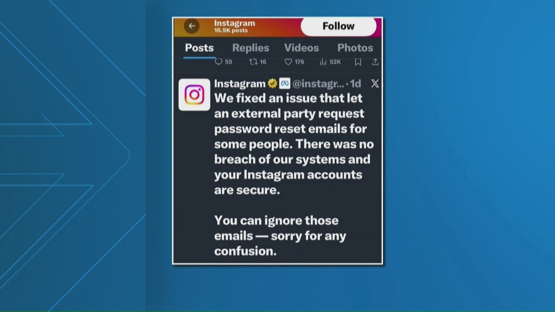 Why Instagram users were getting surprise password reset emails | wwltv.com