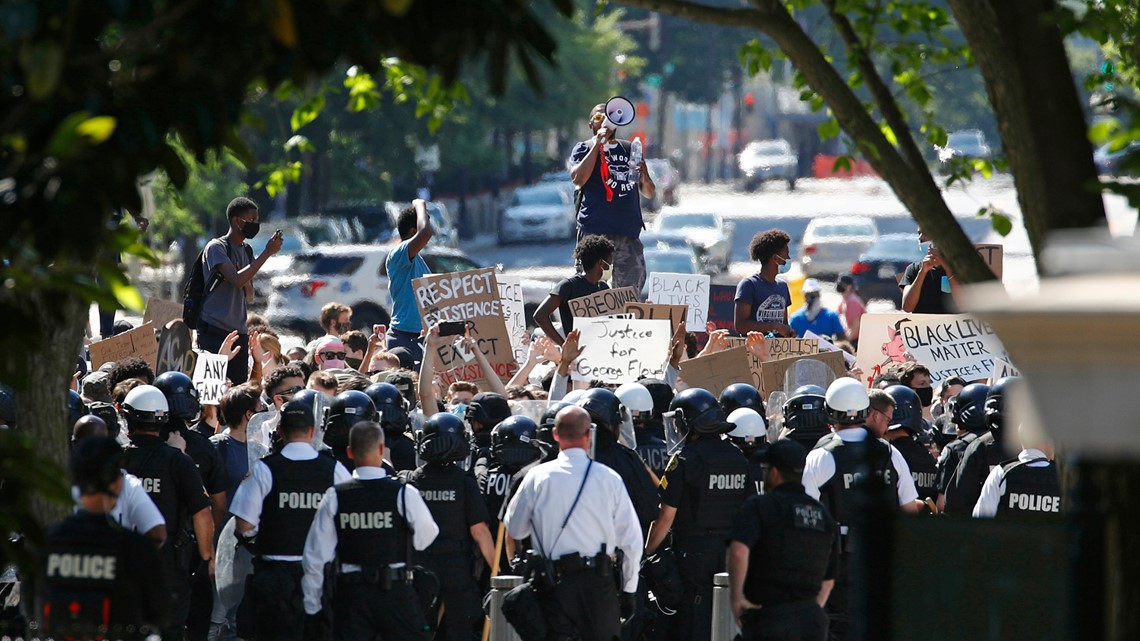 Secret Service makes arrests Justice for George Floyd DC protest ...