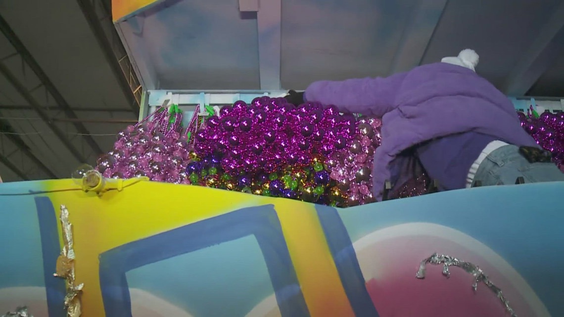 Krewe of Cleopatra Prepares for Parade Night with Bling, Throws ...