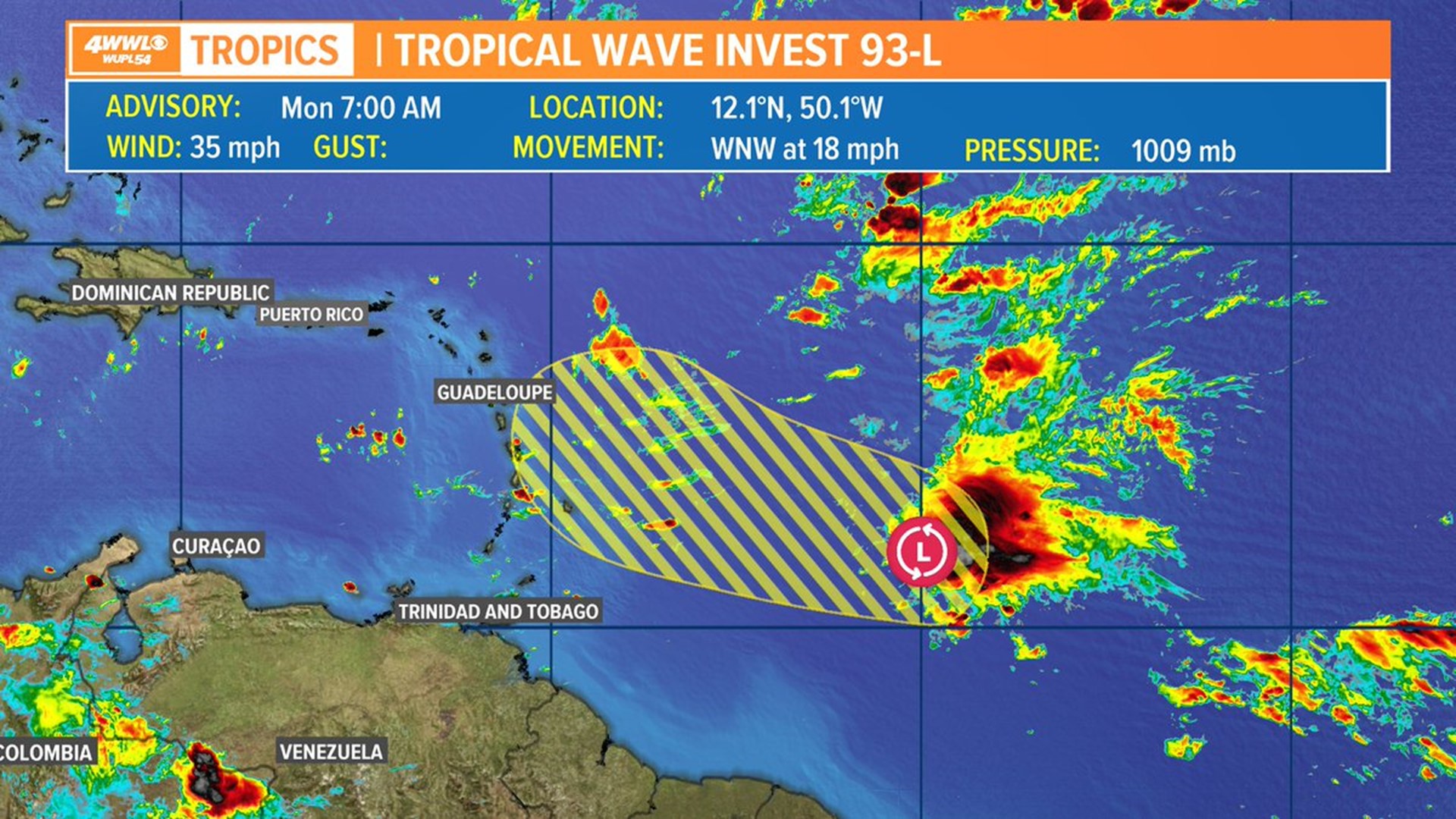 Monday noon tropics update: Invest 93L | wwltv.com