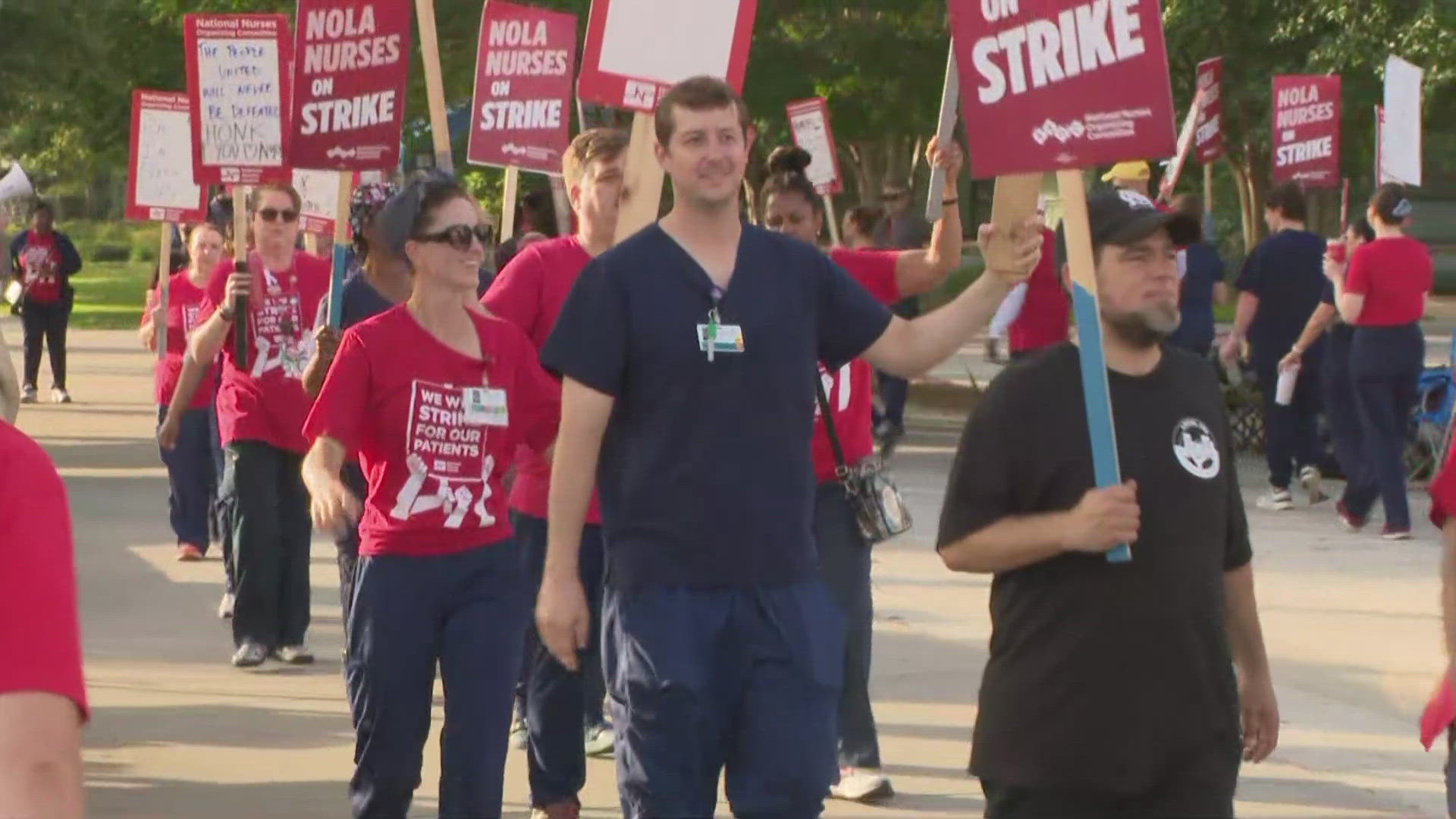 New Orleans UMC nurses strike for 3rd time over pay, staffing, safety ...