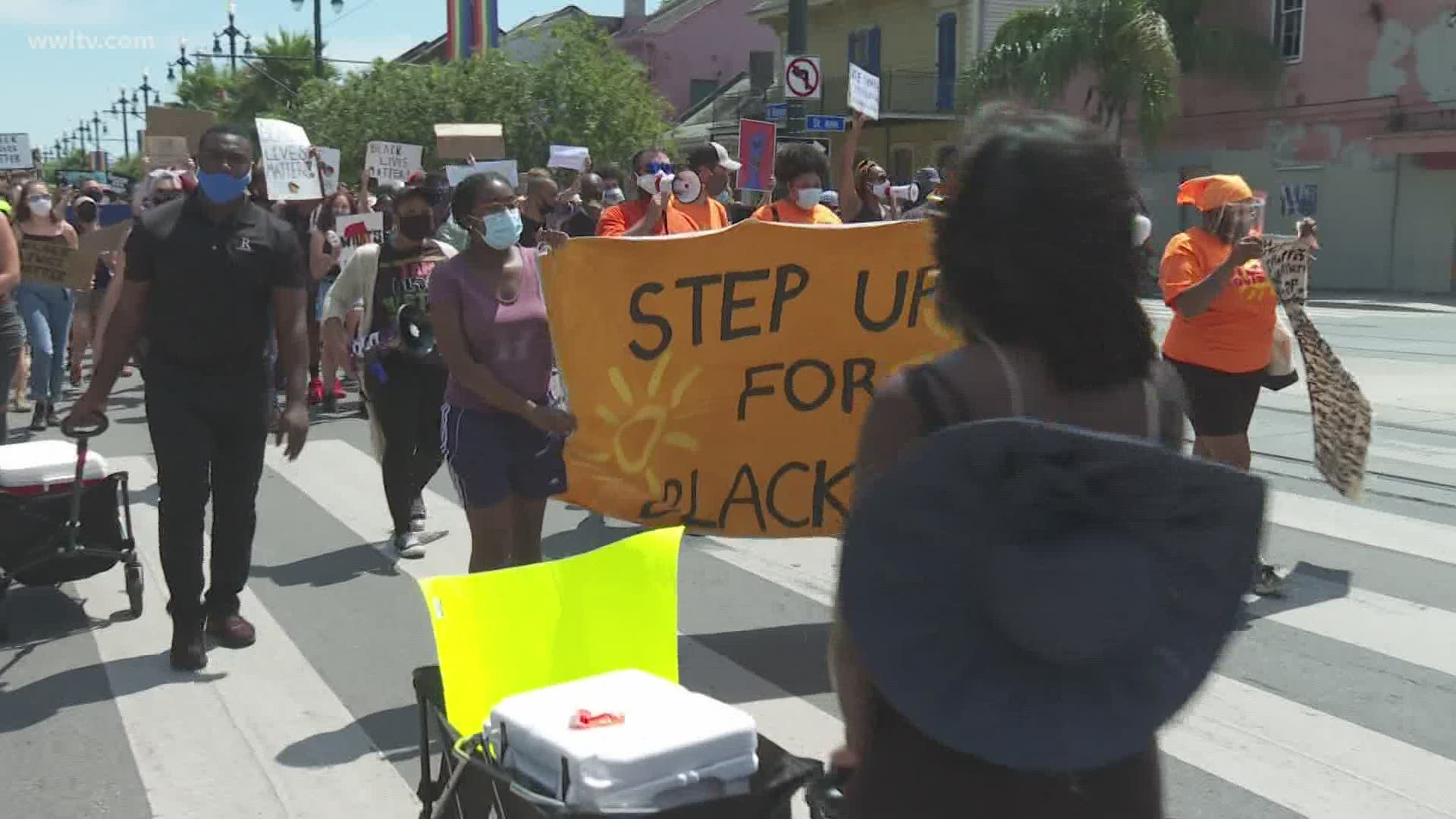 Protests for racial equality march on in New Orleans | wwltv.com