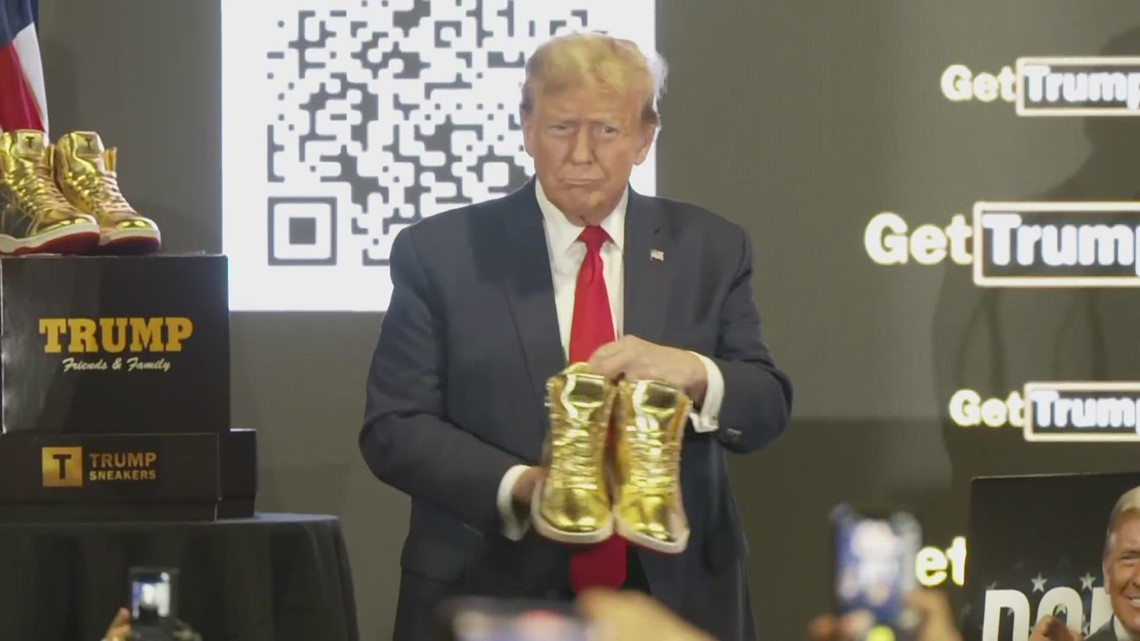 Former President Donald Trump releases new sneaker after court ruling ...