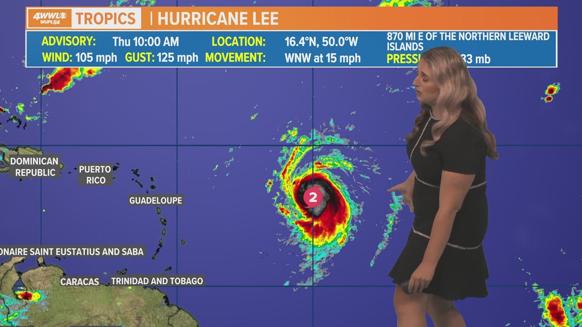 Thursday noon Hurricane Lee update: Storm will slow down, become major ...