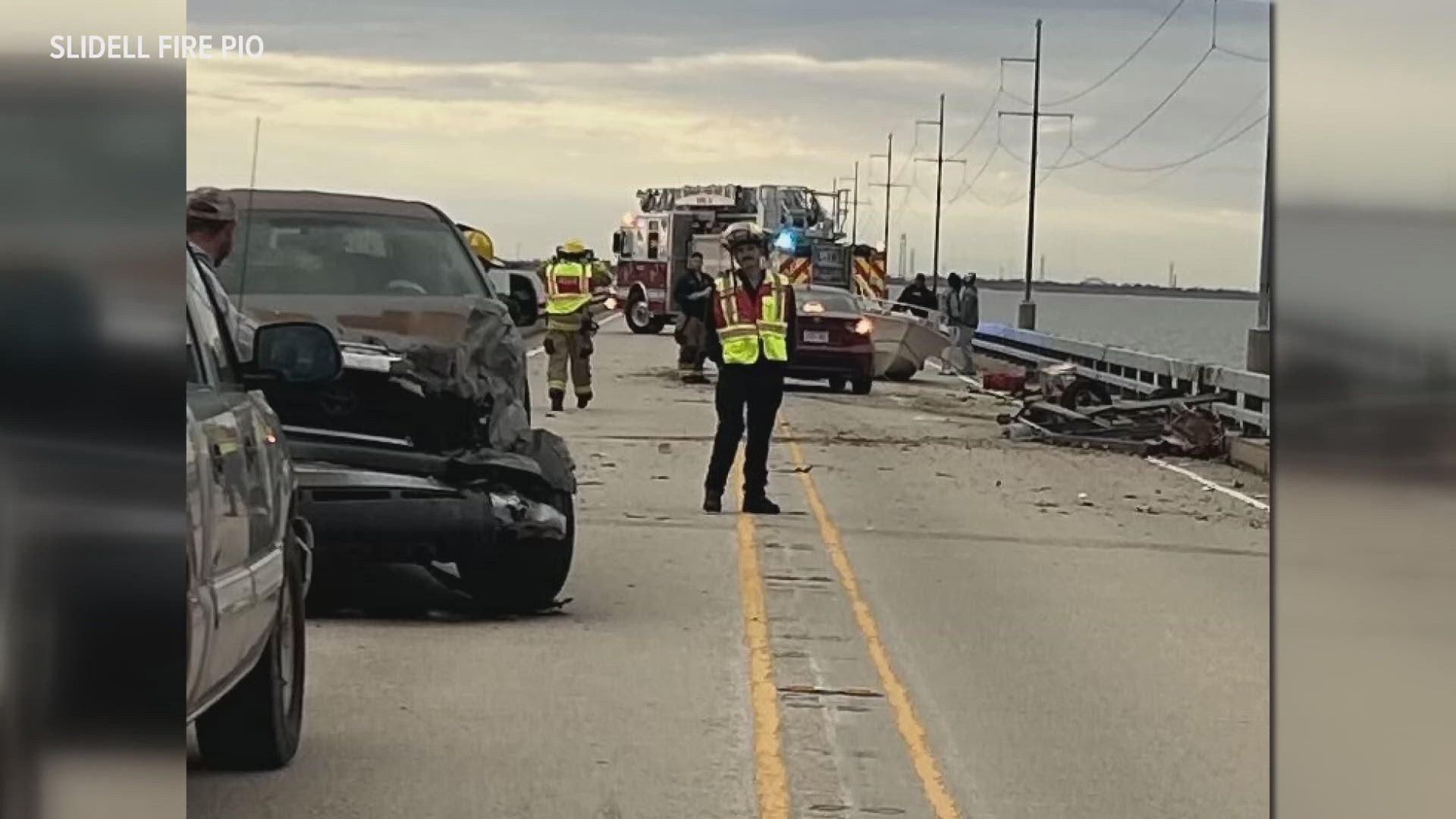 Highway 11 bridge reopens after a crash involving multiple vehicles ...