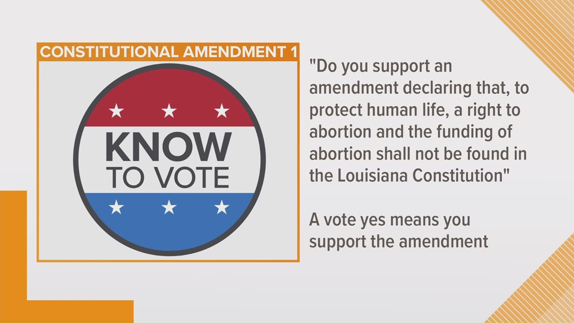 Abortion amendment on La. ballots; Here's what you need to know | wwltv.com