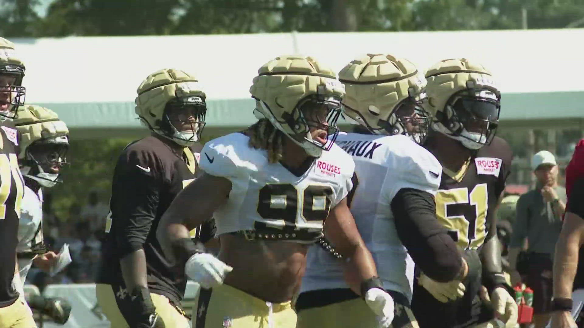 Saints training camp intensifies with full pads debut | wwltv.com