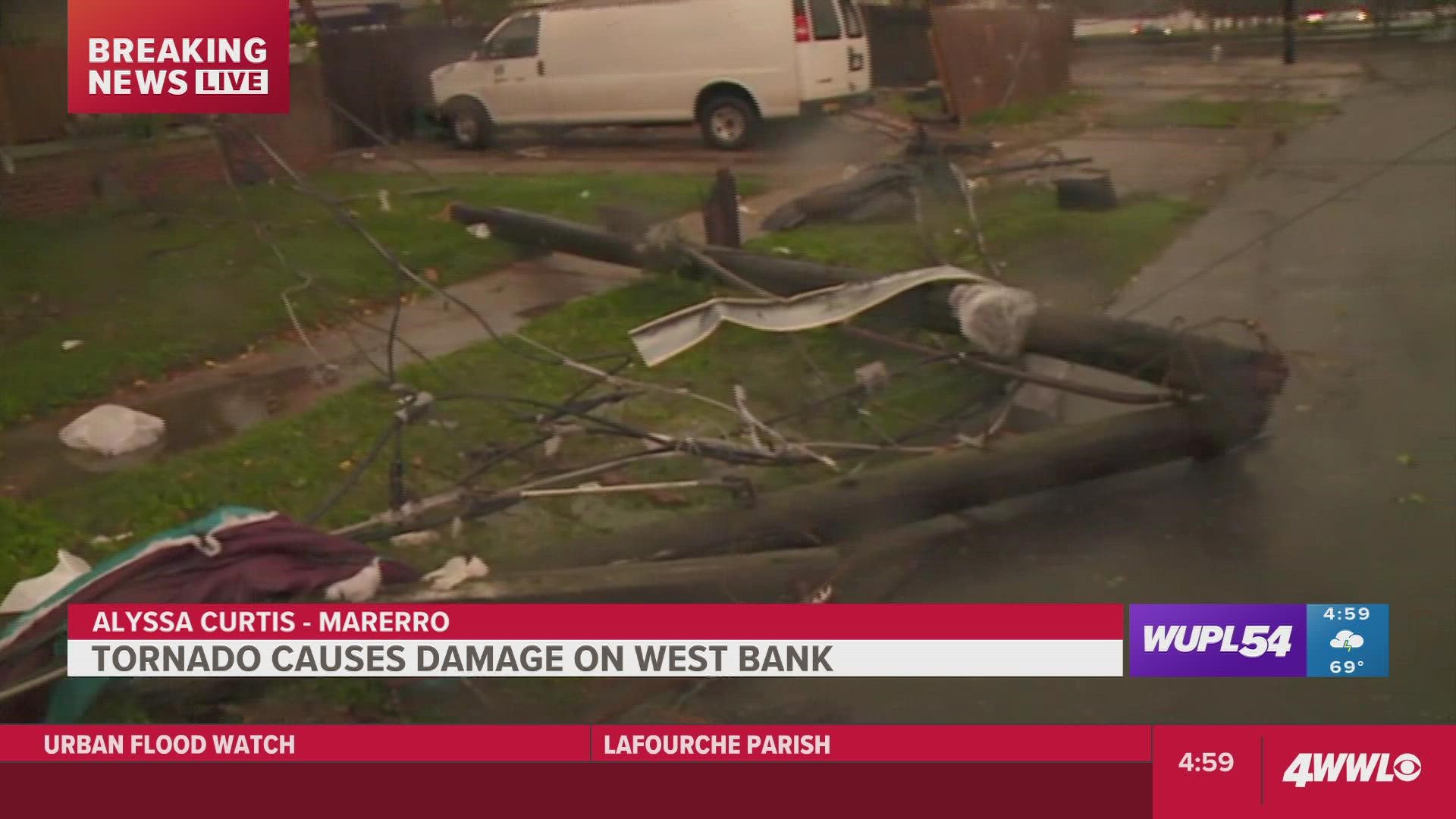 Update on tornado damage on the Westbank | wwltv.com