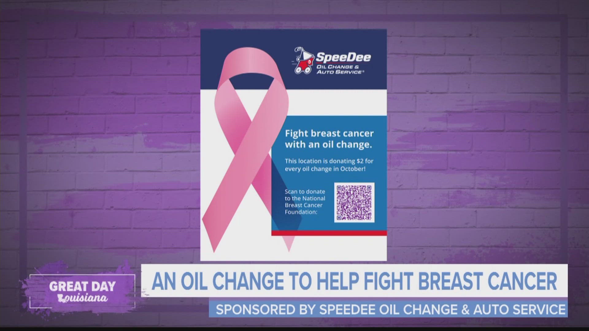 SpeeDee Oil Is Helping Fight Breast Cancer In October | wwltv.com
