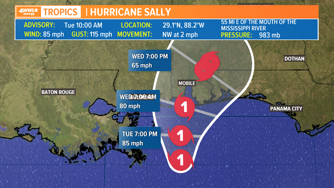Tracking Hurricane Sally: Latest forecast track and updates | wwltv.com