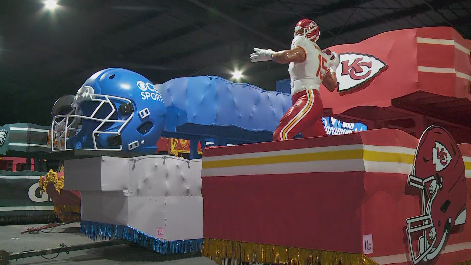 Super Bowl spirit hits New Orleans with football-themed Mardi Gras ...