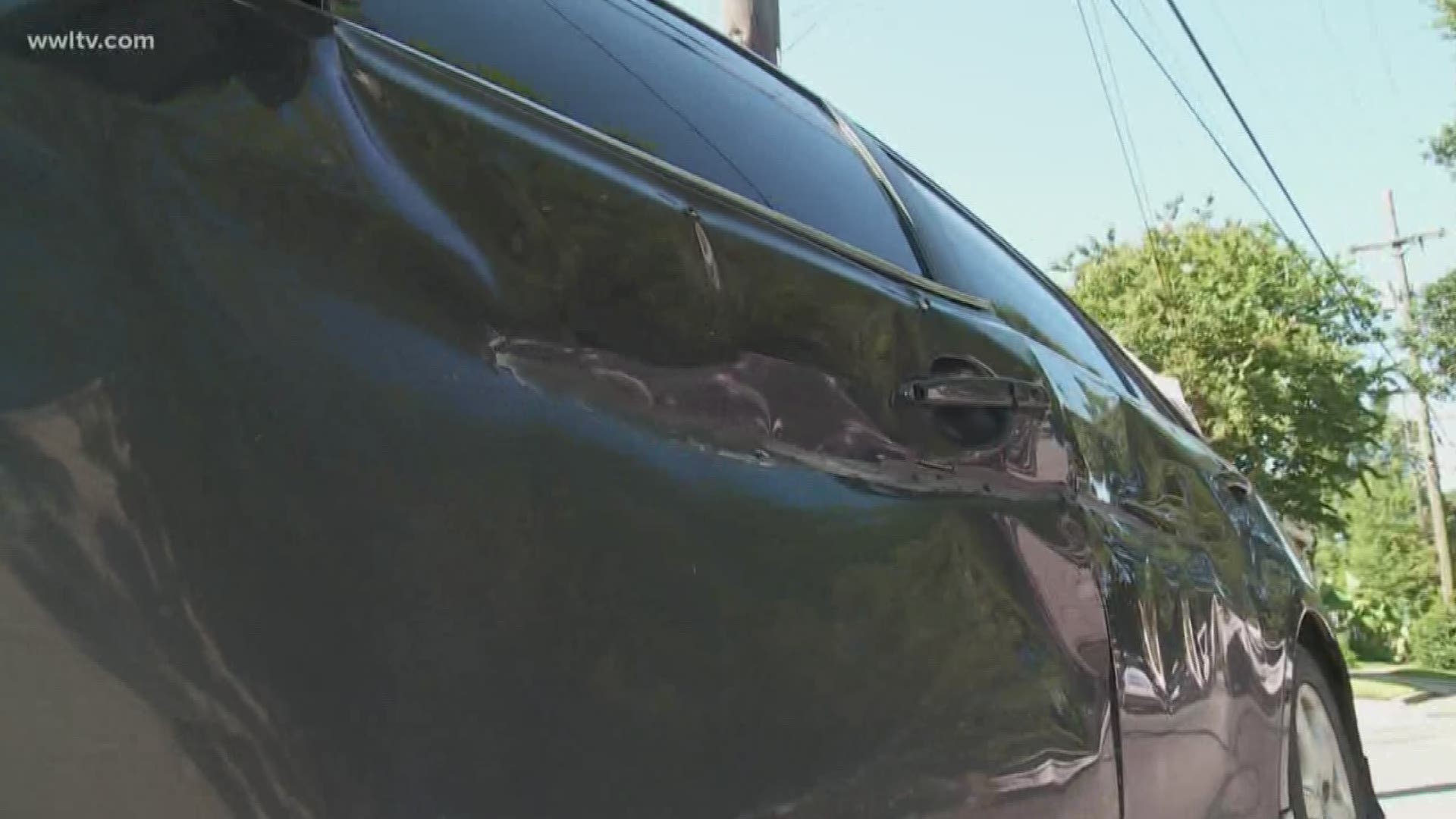 School bus hits parked car Uptown, drives away | wwltv.com