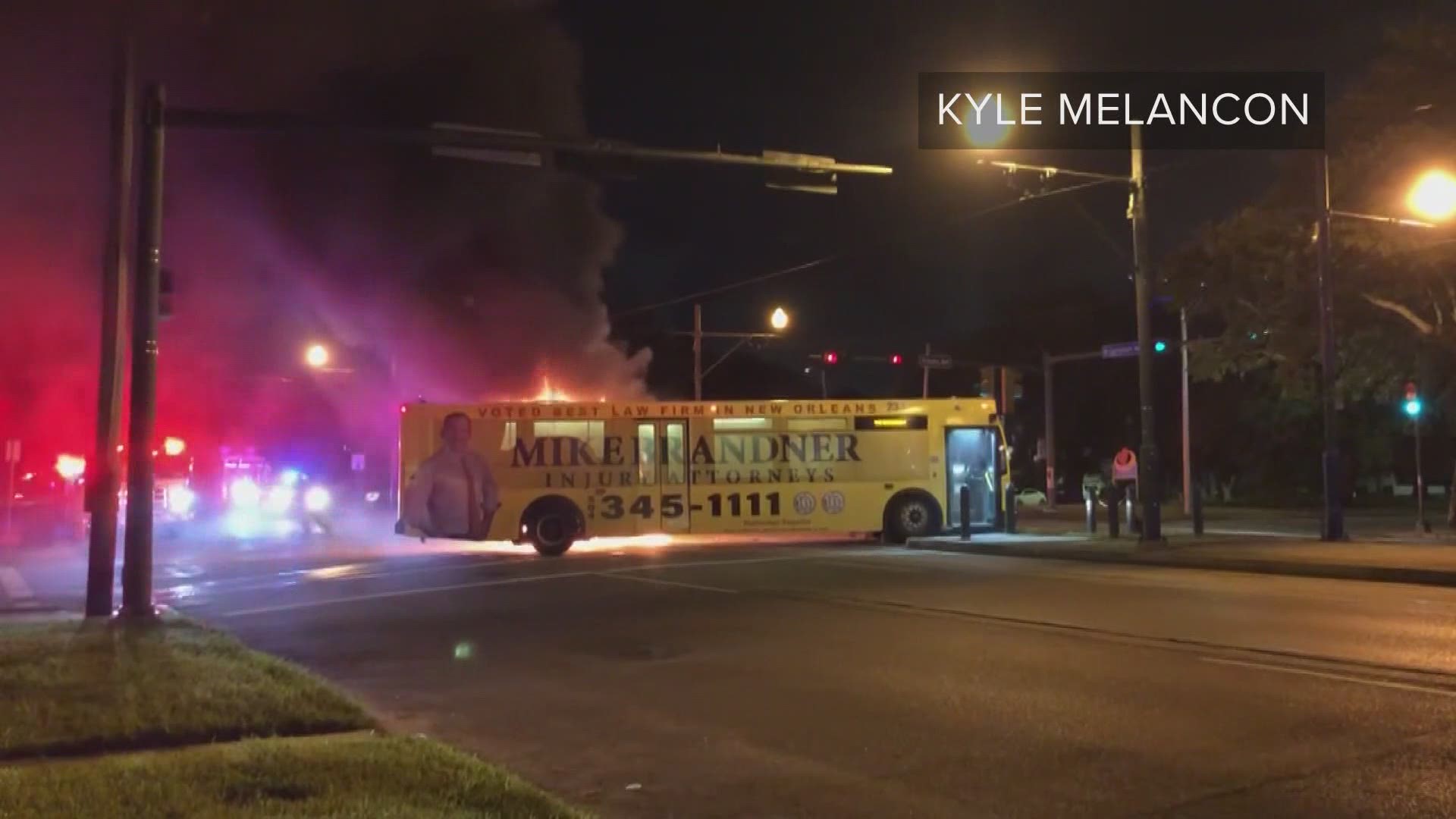 Fiery crash caught on camera after car slams into city bus | wwltv.com