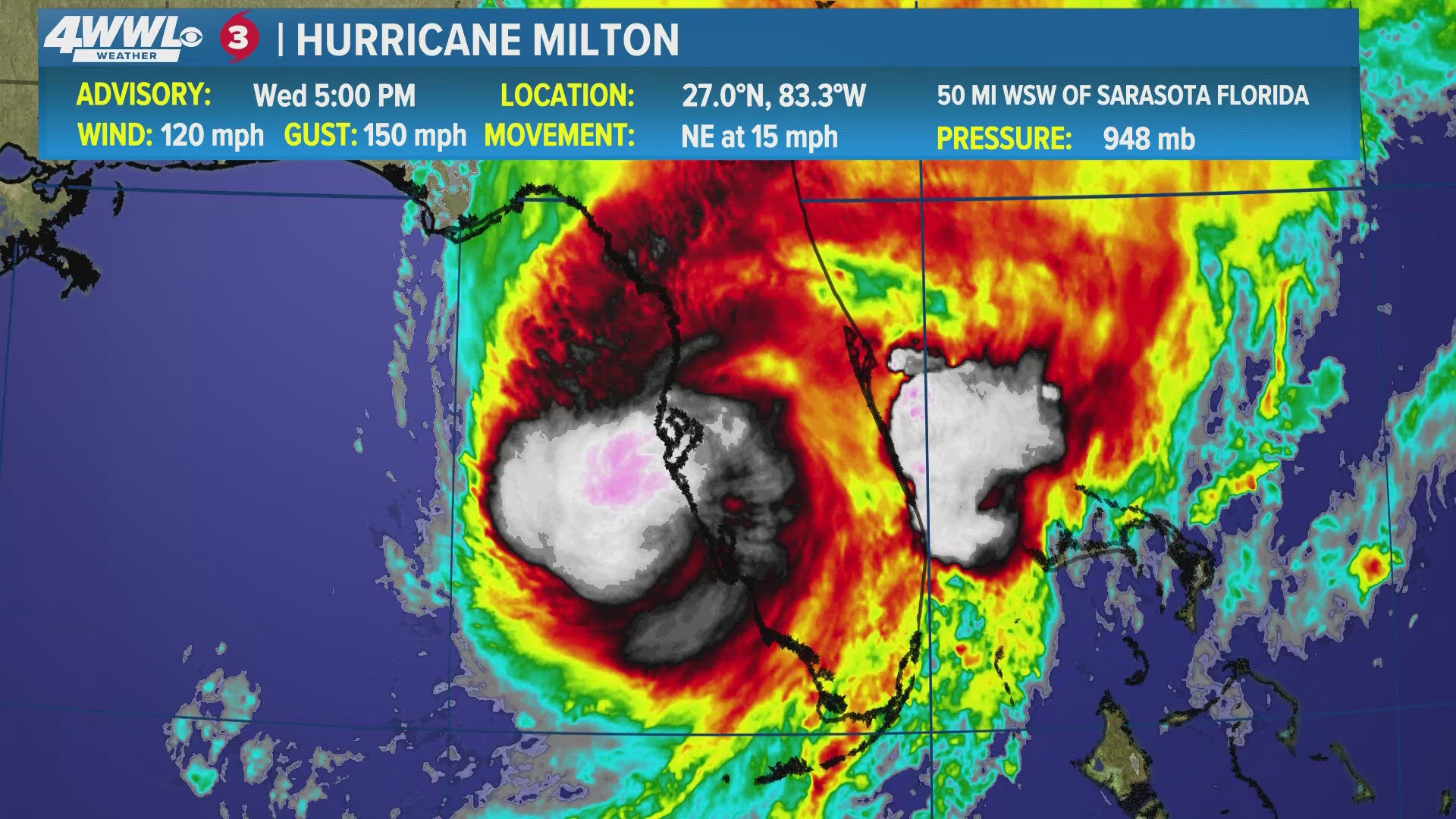 Wednesday 5PM Tropical Update: Milton approaches Florida landfall as ...
