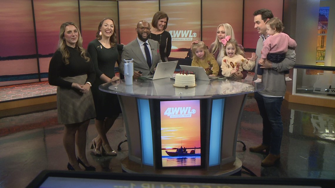 WWL's Brheanna Boudreaux gets a big Birthday surprise live on air ...
