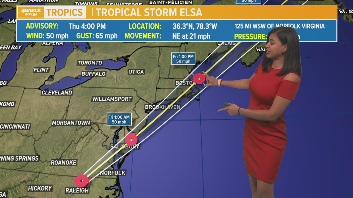 Thursday 5 p.m. Tropical update: Tropical Storm Elsa moves northeast ...