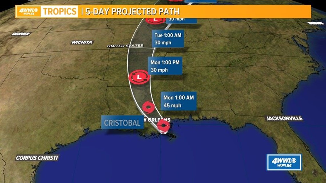 Tropical Storm Cristobal track and models | wwltv.com