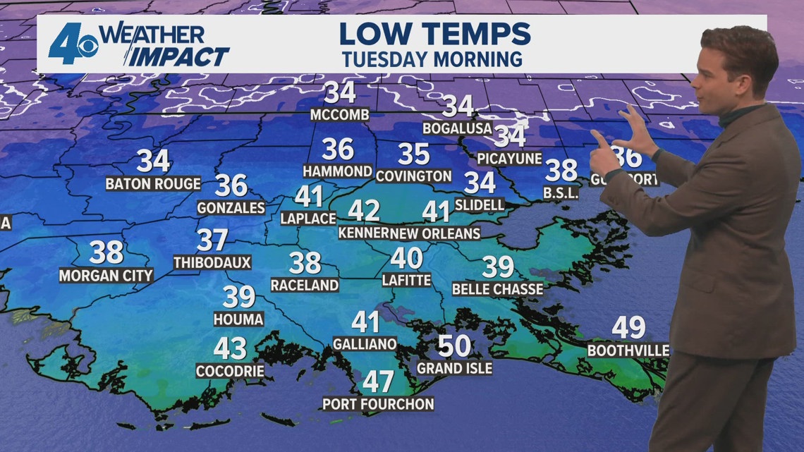 New Orleans Weather: Cold & windy start to the week | wwltv.com