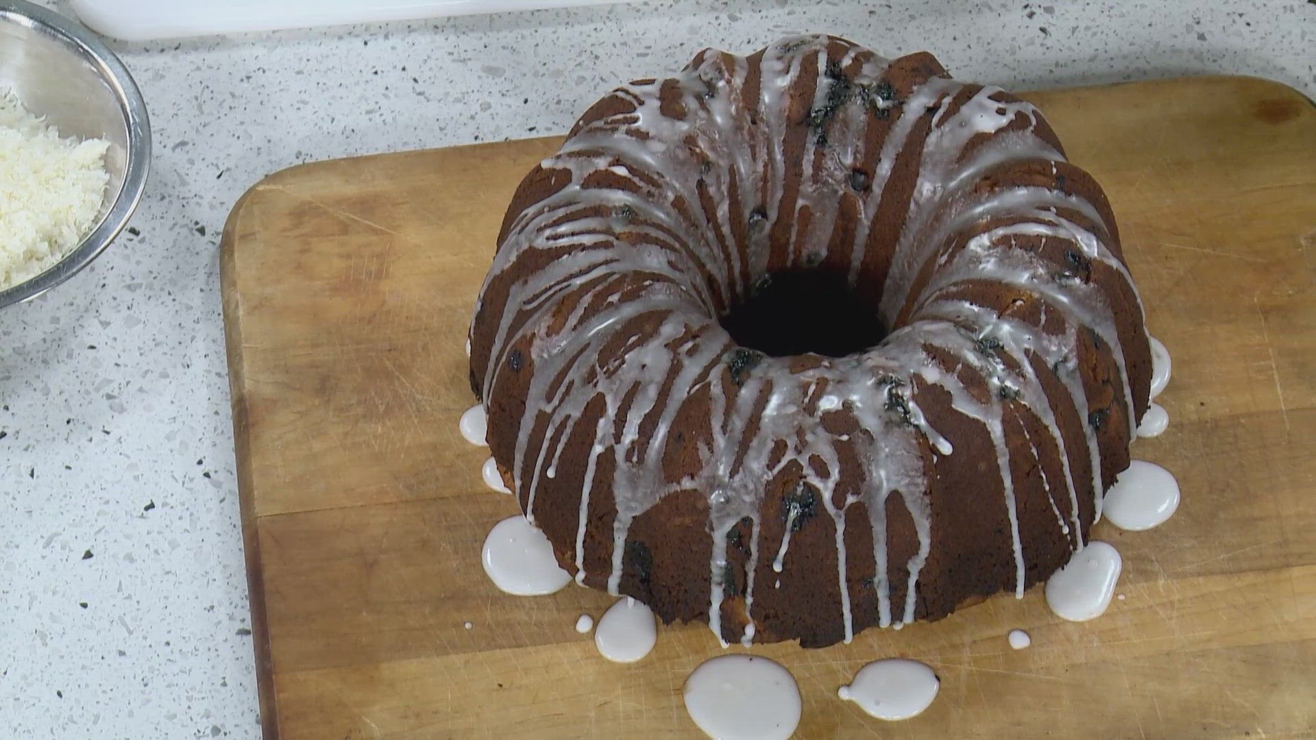 Chef Kev's Bacon and Eggs Skillet Pasta and Lemon-Blueberry Pound Cake ...