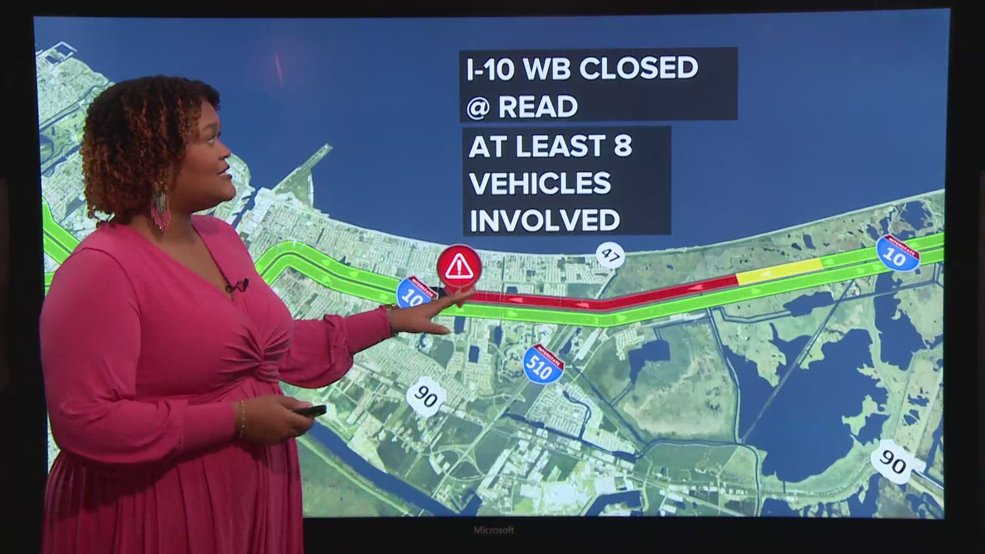 Multi-Vehicle Crash on I-10 West in New Orleans East Diverts Traffic ...