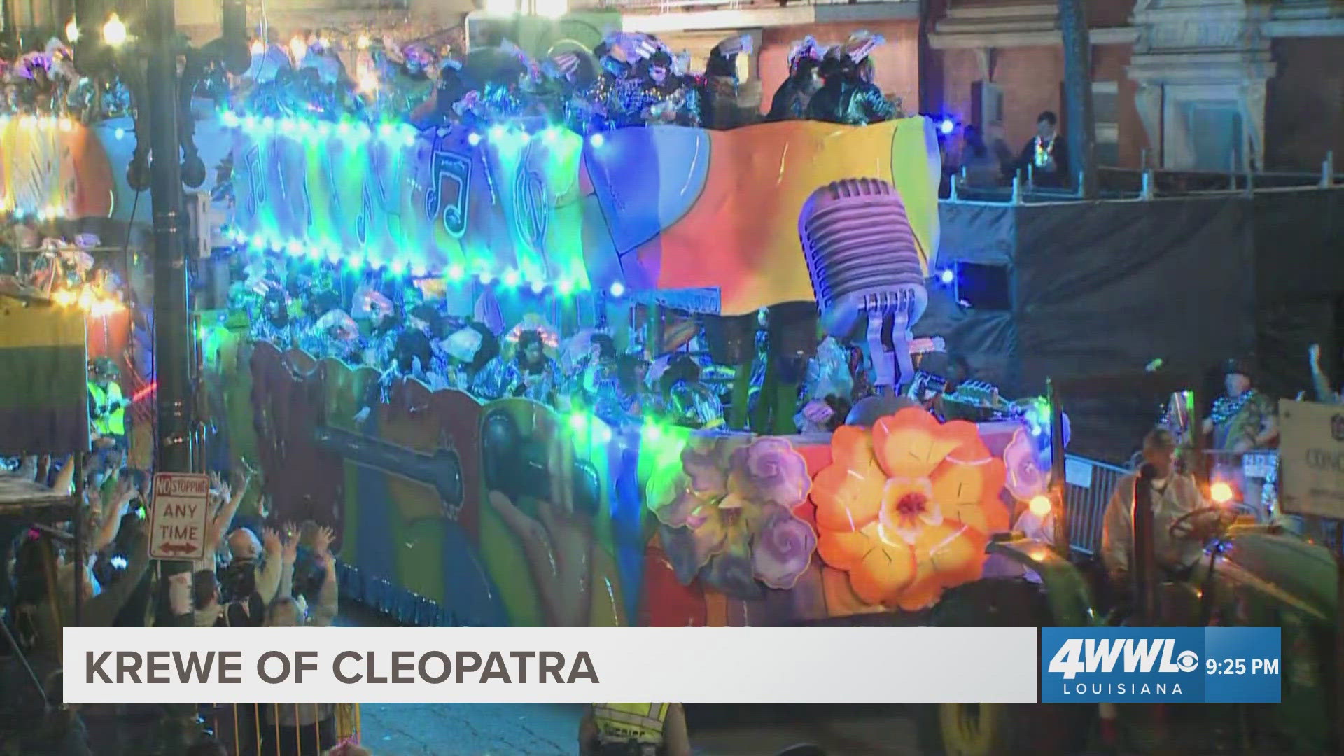 Krewe of Cleopatra: Concert themed float at Gallier Hall in NOLA ...