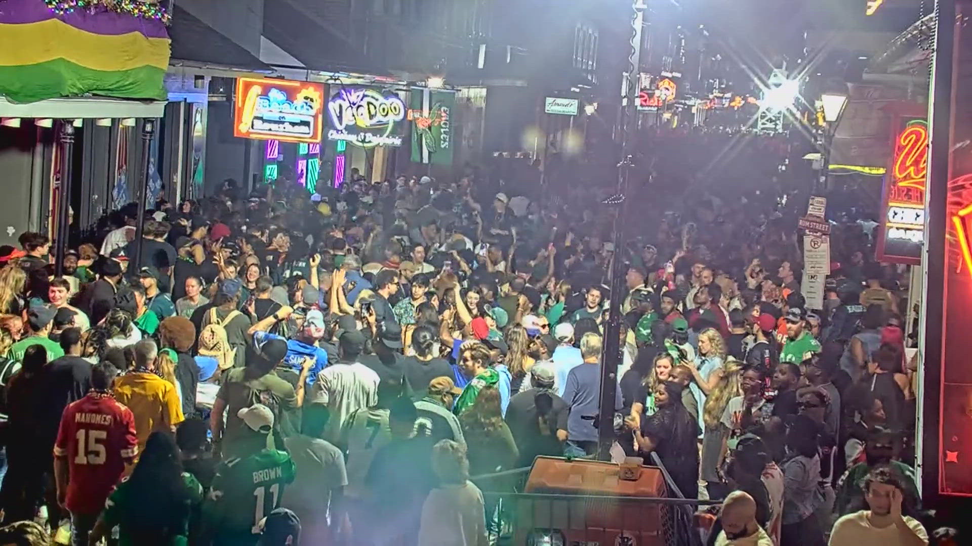 Philadelphia Eagles fans celebrate Super Bowl LIX win on Bourbon Street ...