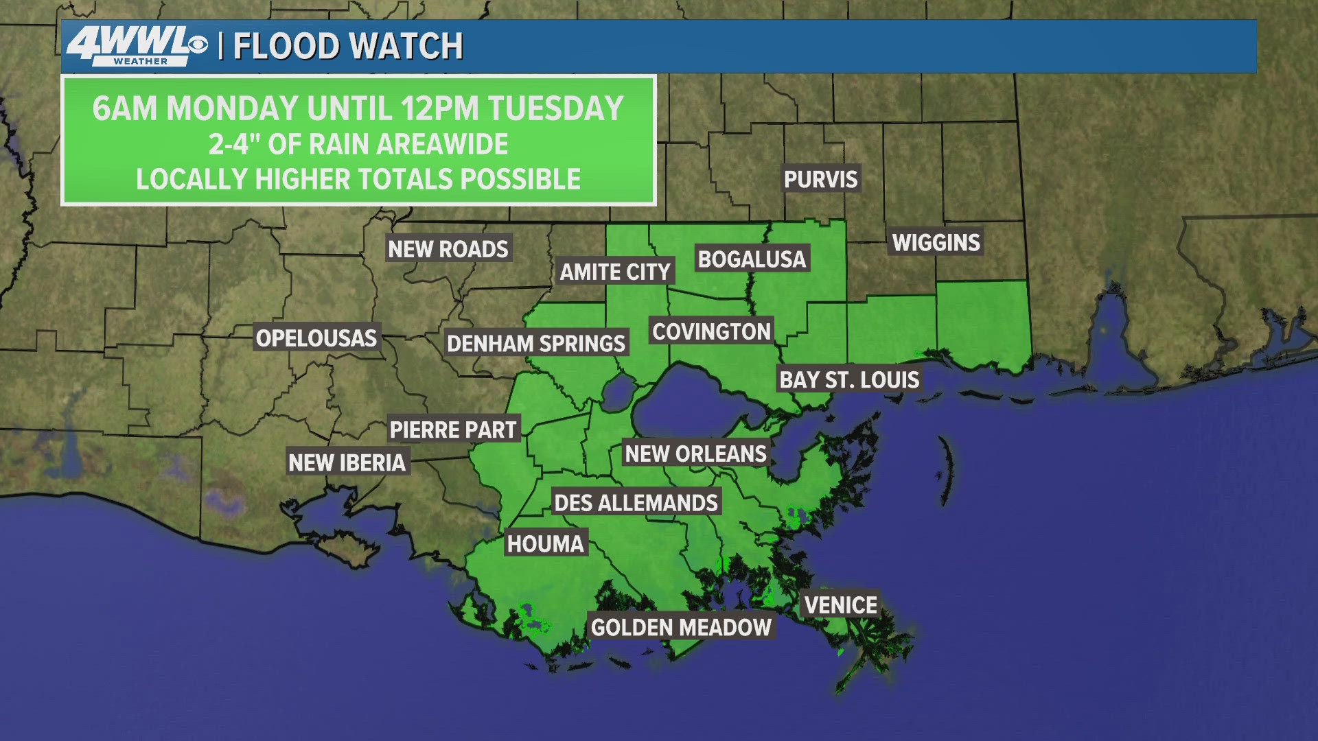 Sunday 10PM First Weather: Impact Alert Day due to possible heavy rain ...