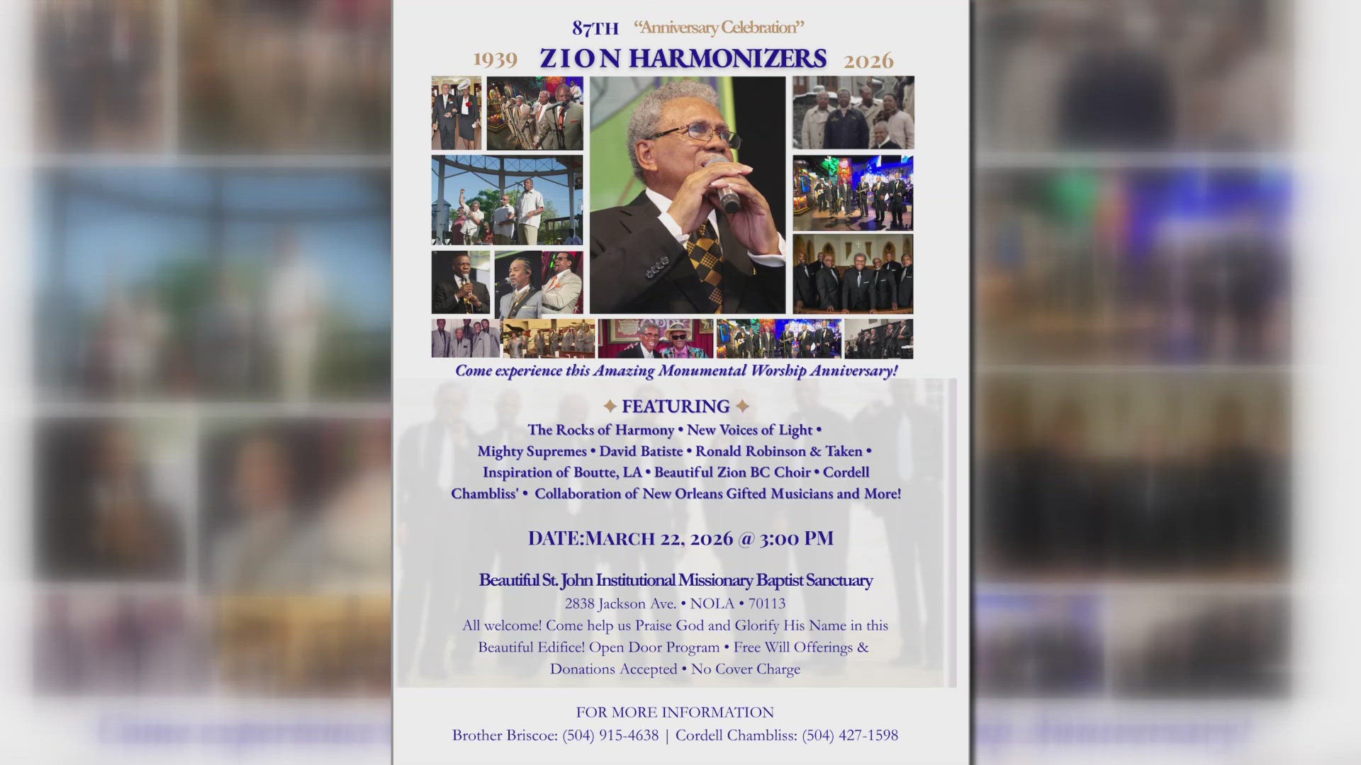 Happening this week | Zion Harmonizers celebrating 87 years | wwltv.com