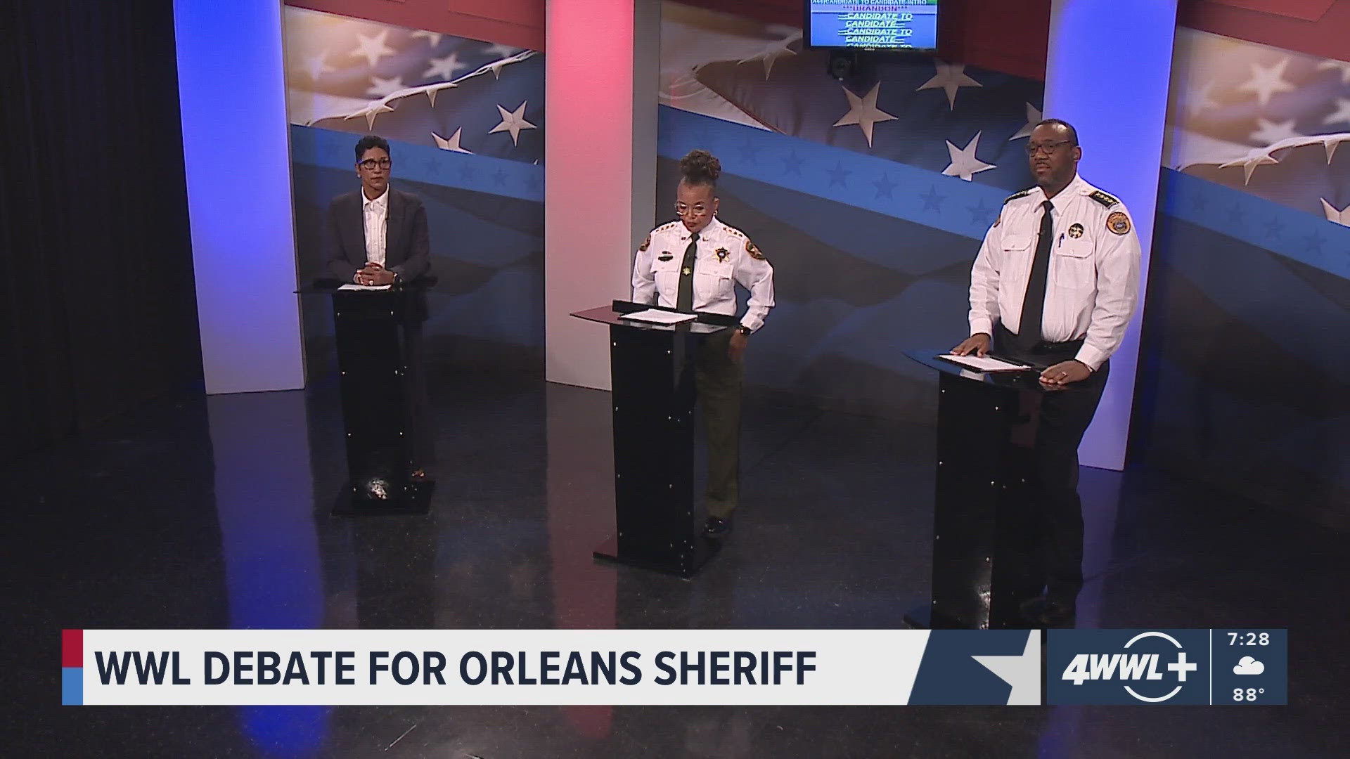 WWL Sheriff Debate: Woodfork asks Shorty about his law enforcement ...
