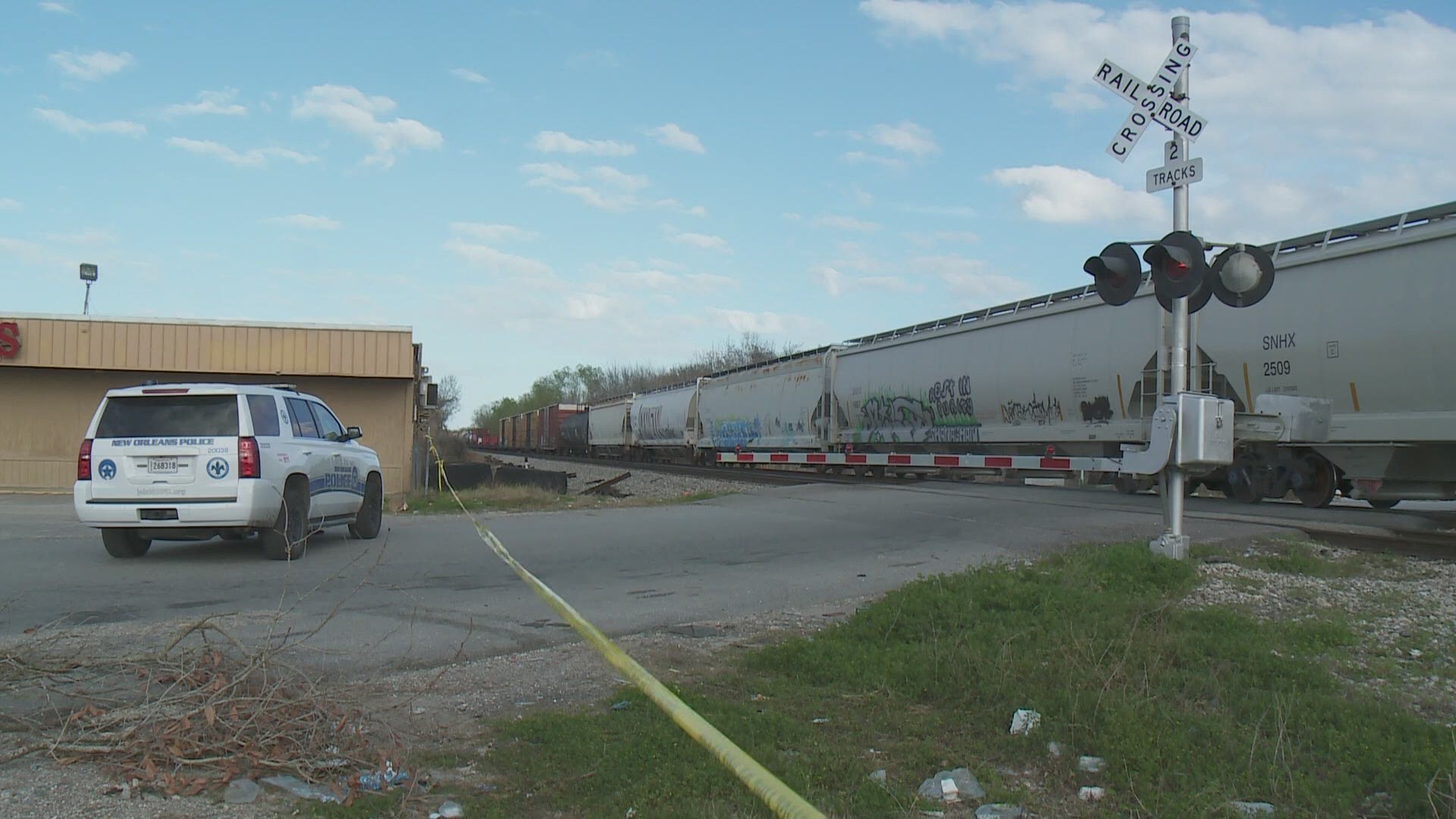 A pedestrian crossing over train tracks was hit and killed Tuesday ...