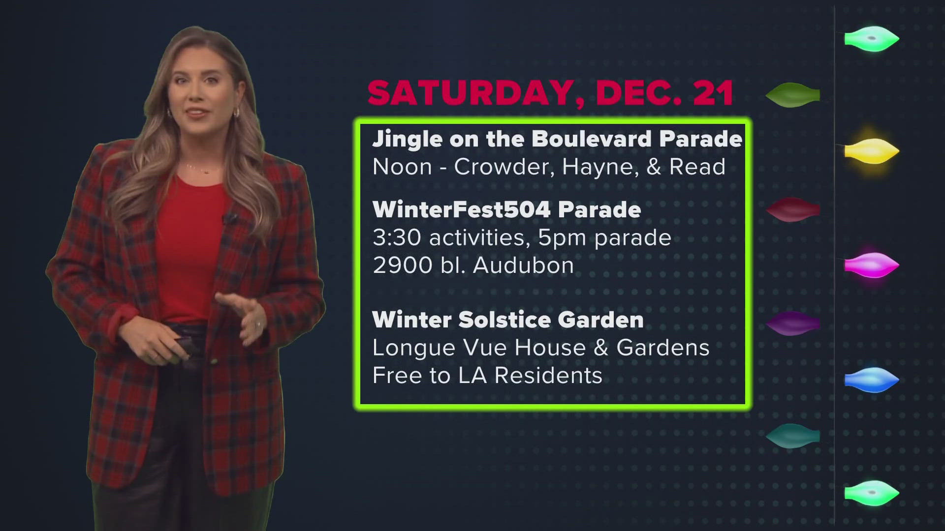 The Breakdown: Christmas events this weekend | Dec. 20-22 | wwltv.com