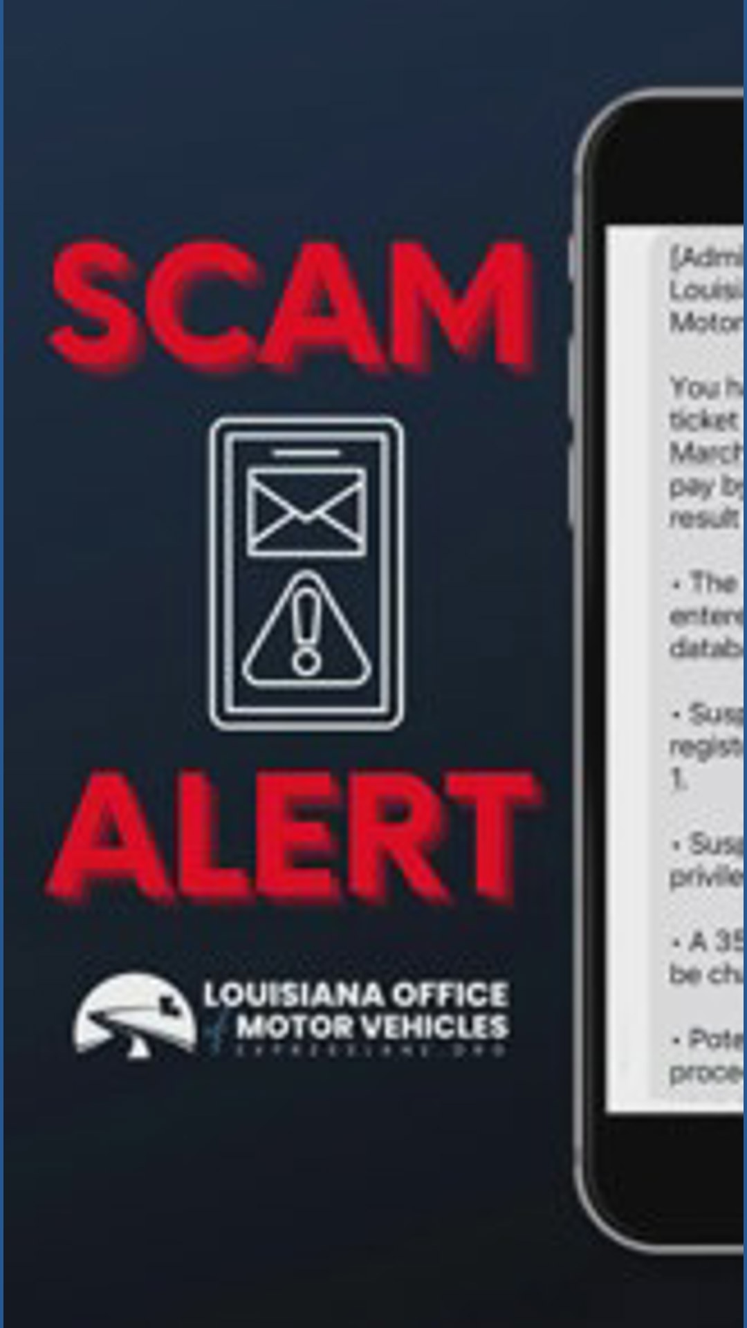 Louisiana OMV Text Scam Alert | wwltv.com