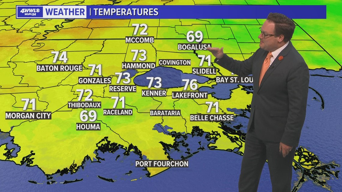 Weather: mild, humid temperatures and cold air on the way | wwltv.com