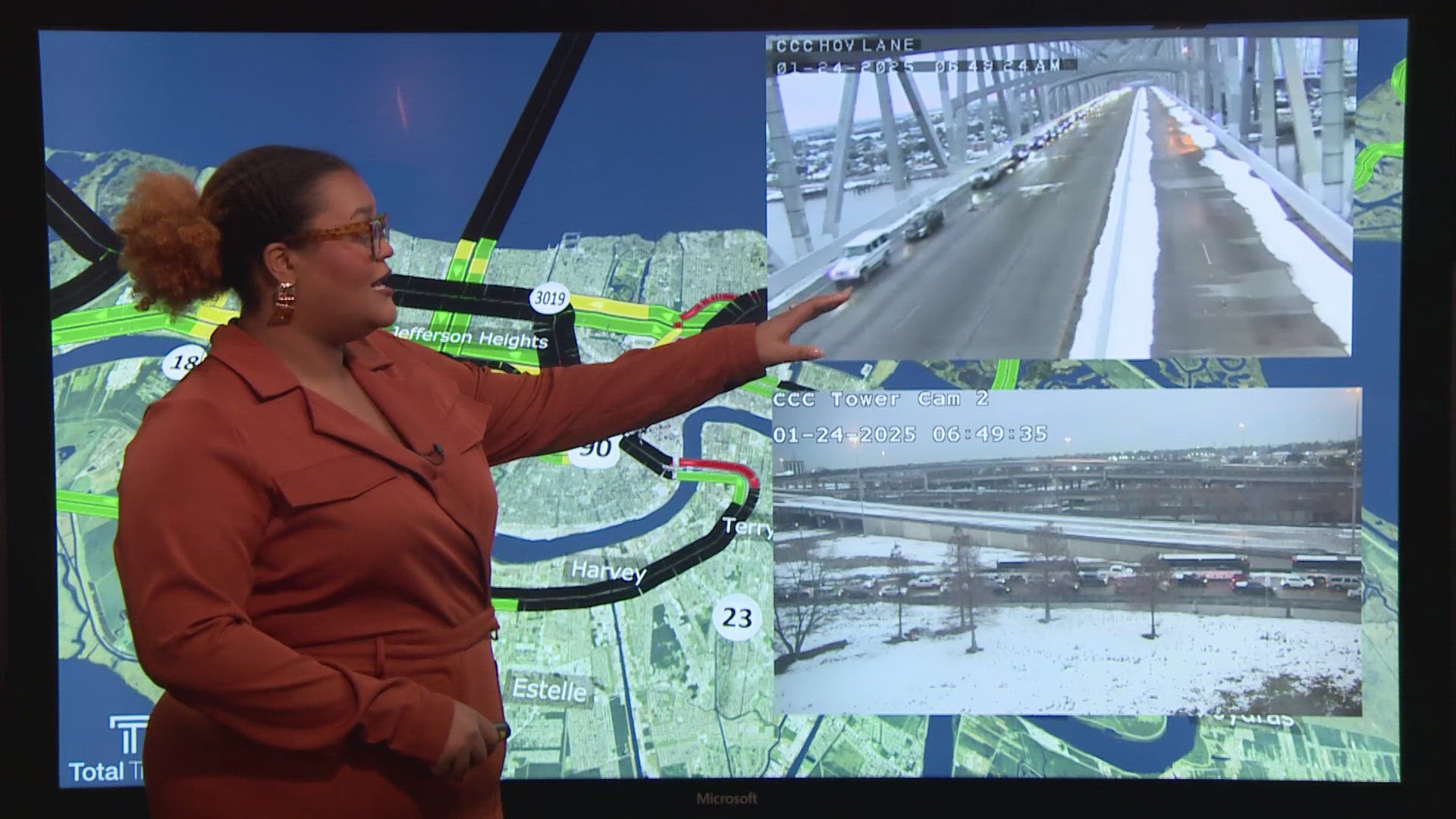 Slow traffic on Crescent City Connection in New Orleans | wwltv.com