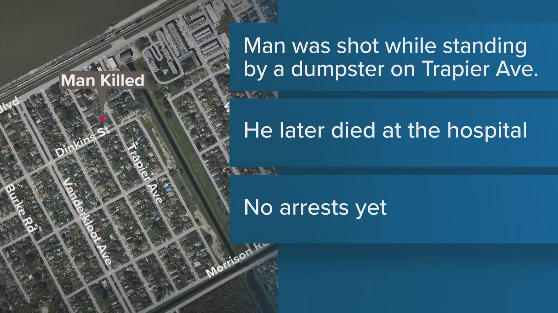 Man shot multiple times while standing at dumpster in New Orleans ...