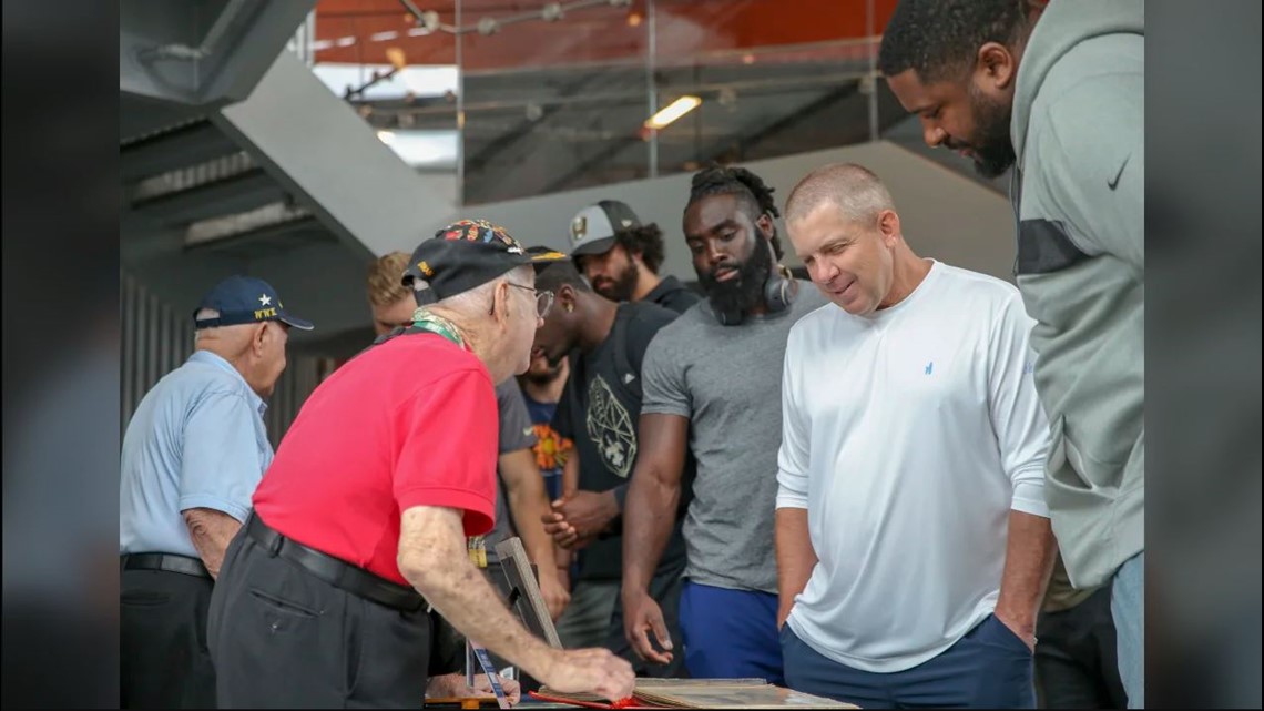 Saints visit WWII museum for final day of off-season training | wwltv.com