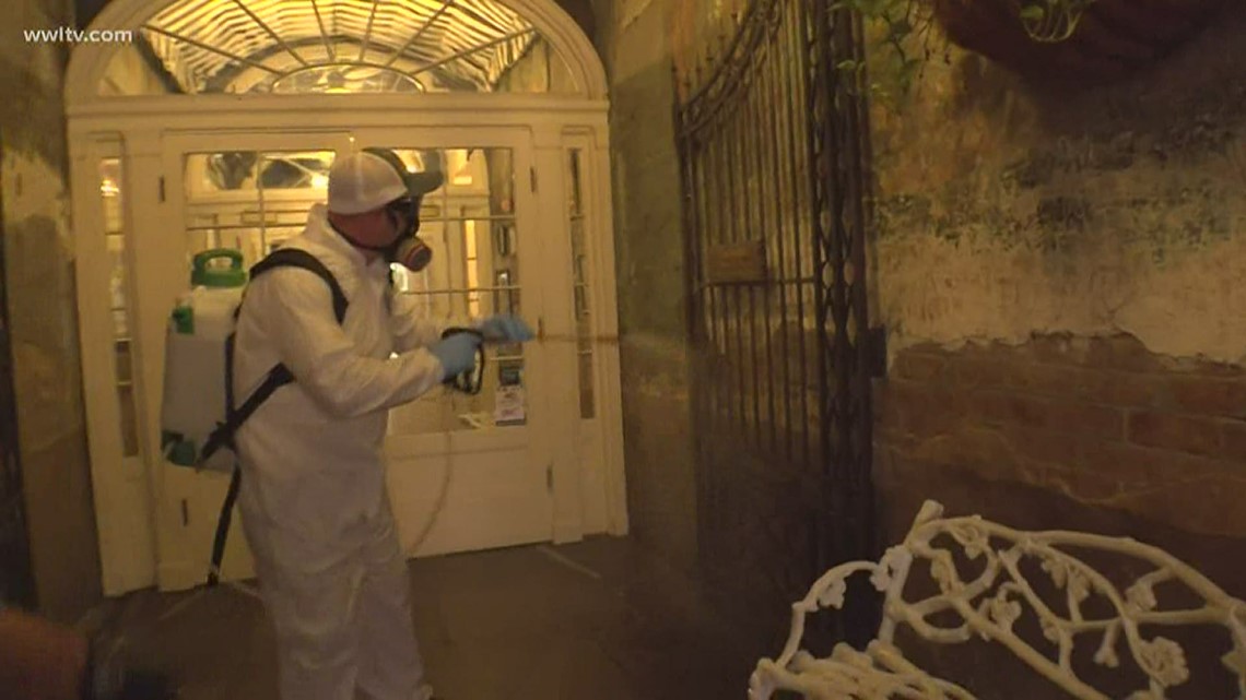 Local businesses pay crews to disinfect surfaces, commonly touched ...
