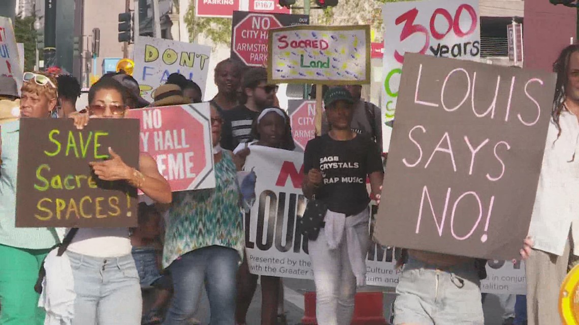 Protests continue as residents oppose City Hall move to Armstrong Park ...