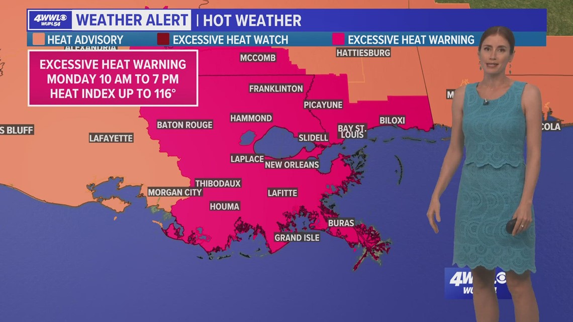 Super hot week ahead; record heat expected each day | wwltv.com