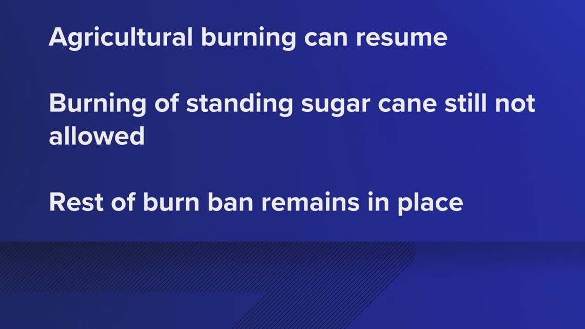 Statewide burn ban could be lifted for some parishes | wwltv.com