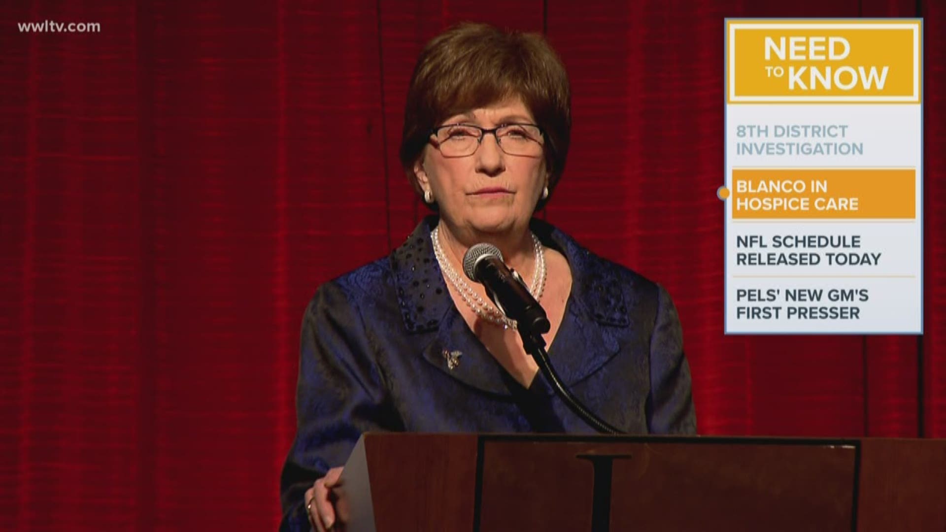 Former Louisiana Governor Kathleen Blanco under hospice care | wwltv.com