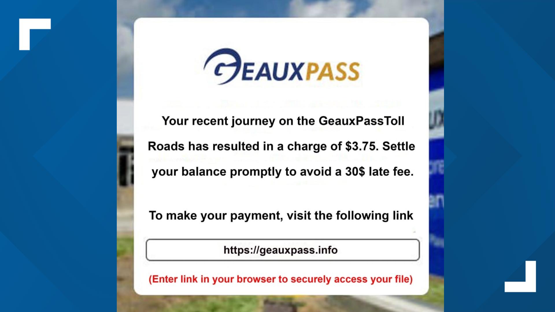 Louisiana GeauxPass issues scam alert | wwltv.com